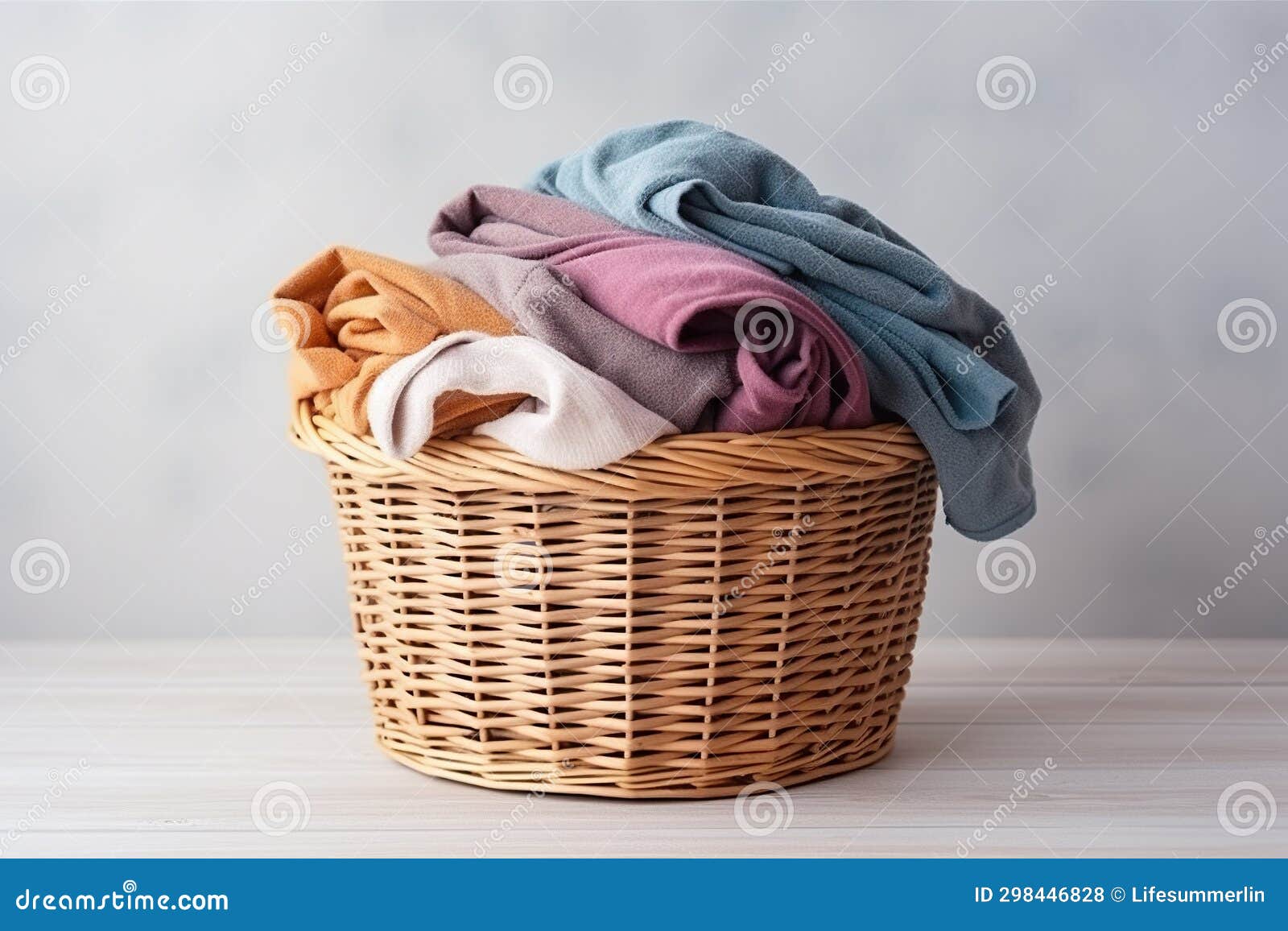 Laundry Day Harmony: Neat Clothes Stack Stock Illustration ...