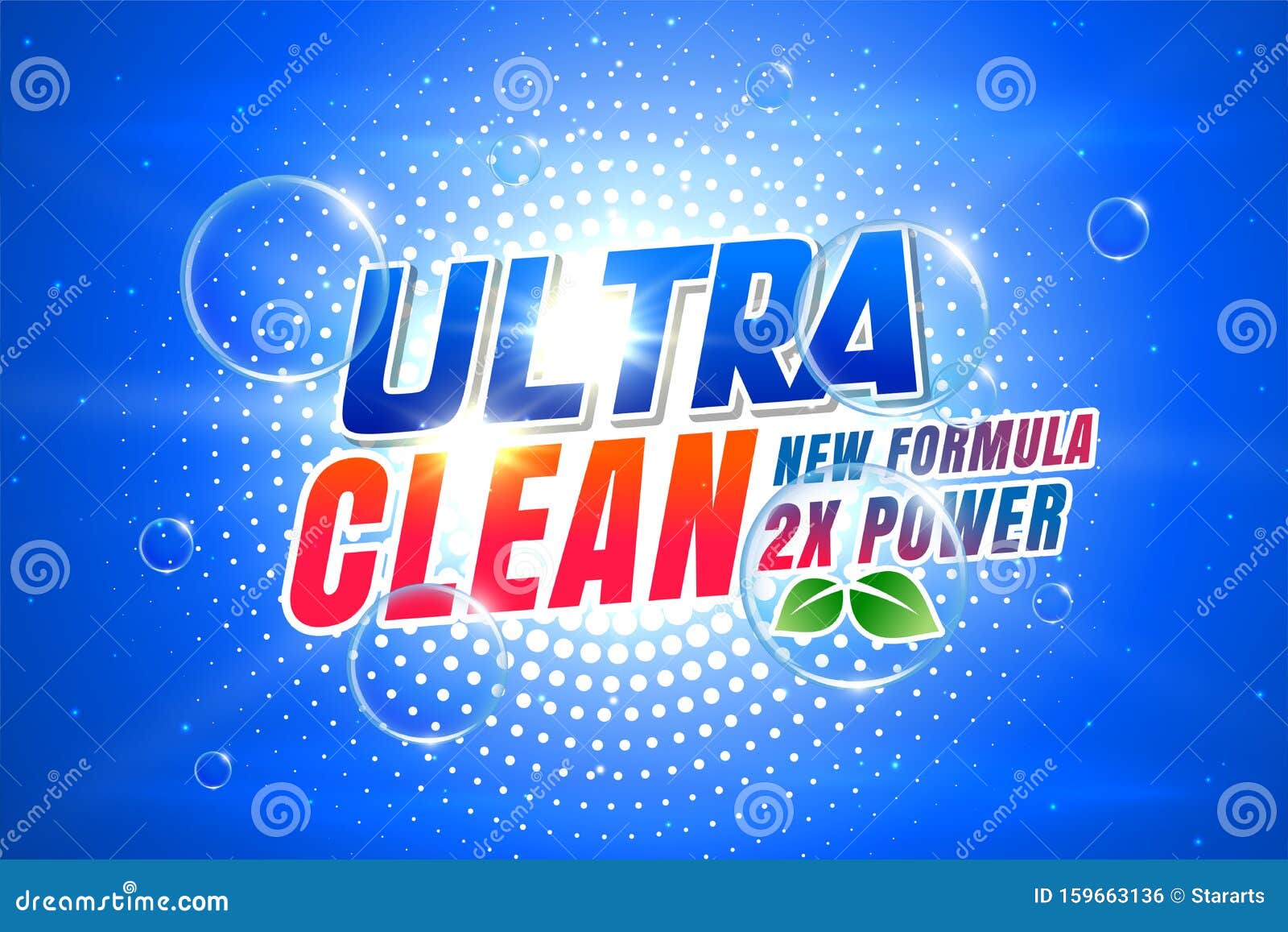 Laundry Detergent Concept Banner for Packaging and Advertising Stock ...