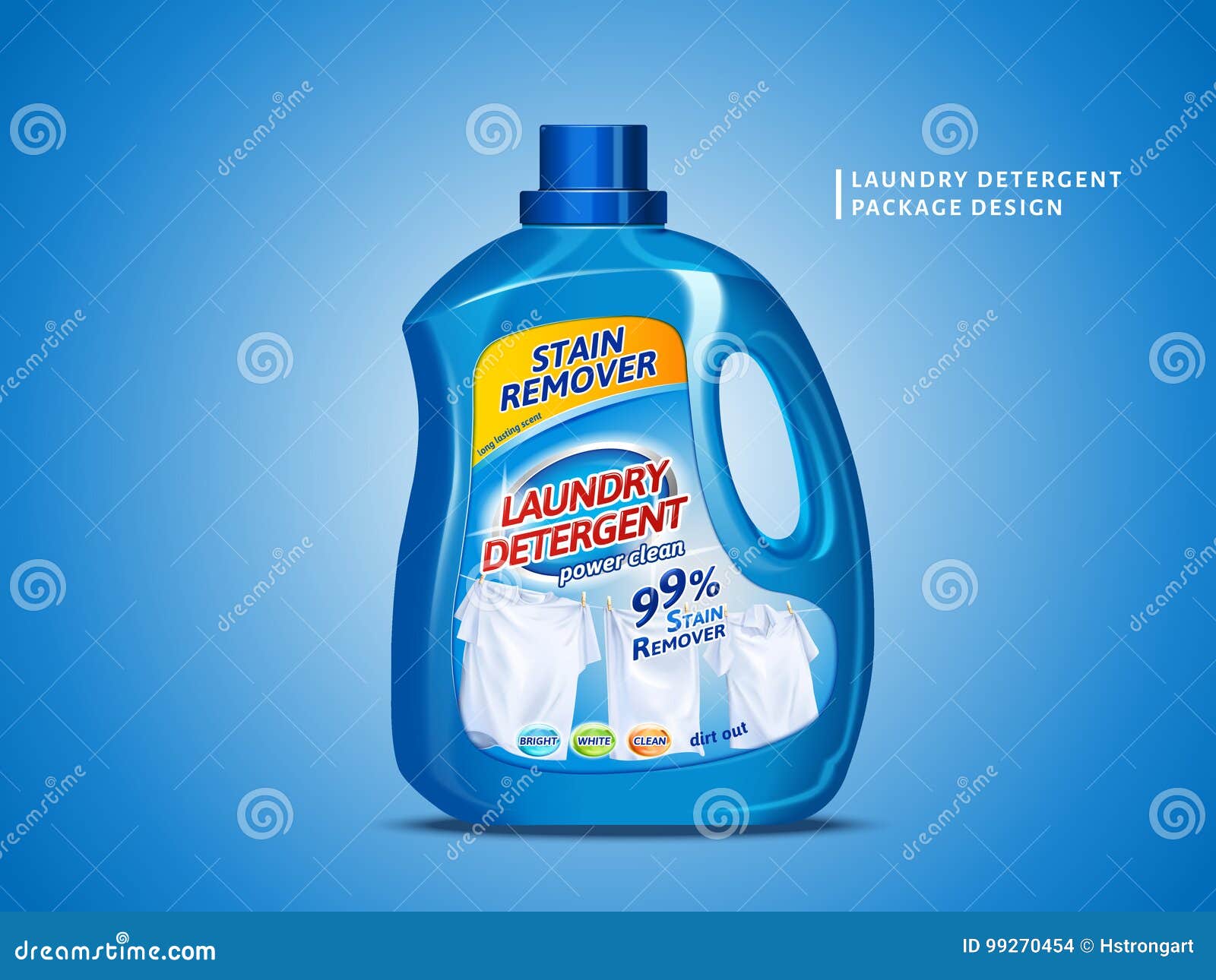 Laundry Detergent Package Design Stock Vector - Illustration of stain ...