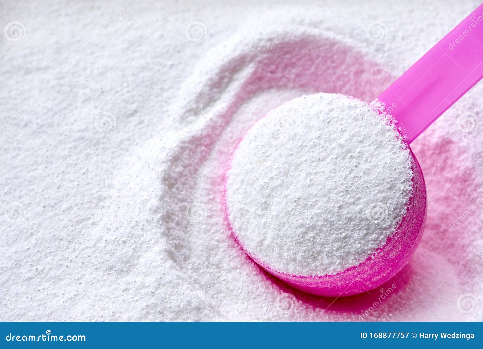 Laundry Detergent Powder and Pink Plastic Scoop Stock Image - Image of ...