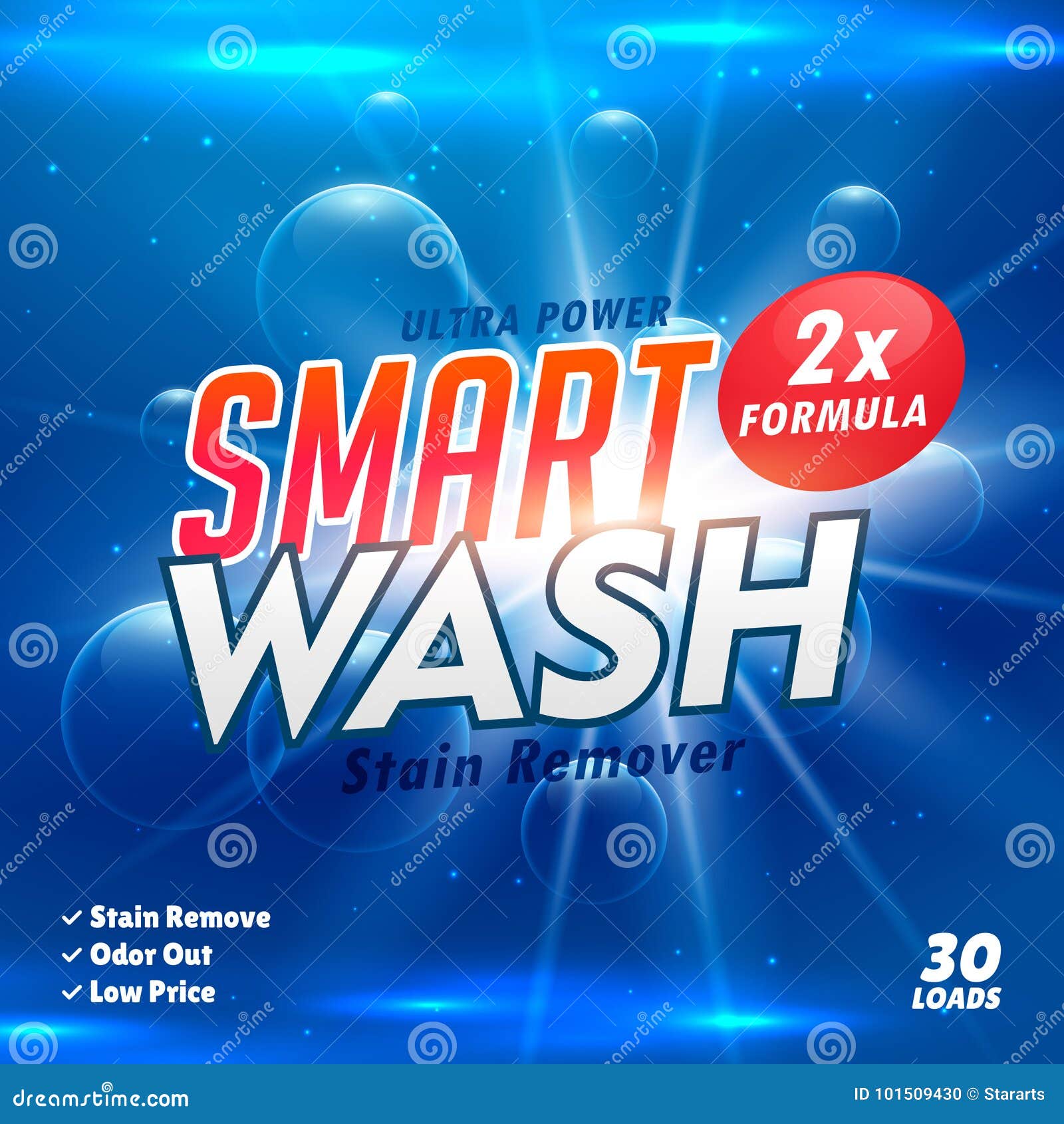 Laundry Detergent Product Design Packaging Template Stock Vector ...