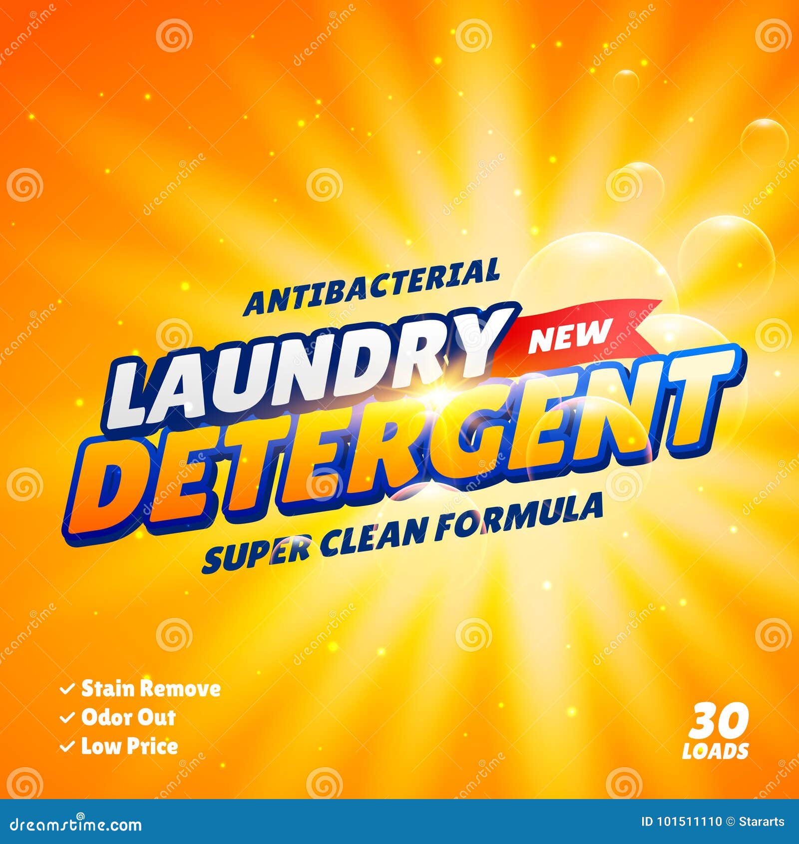 Laundry Detergent Product Package Design Template Stock Vector ...
