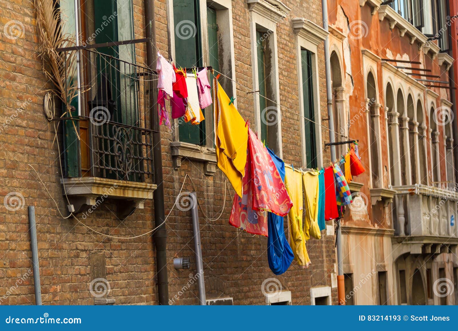Laundry Drying Outdoors in Venice Stock Image - Image of italy, line ...