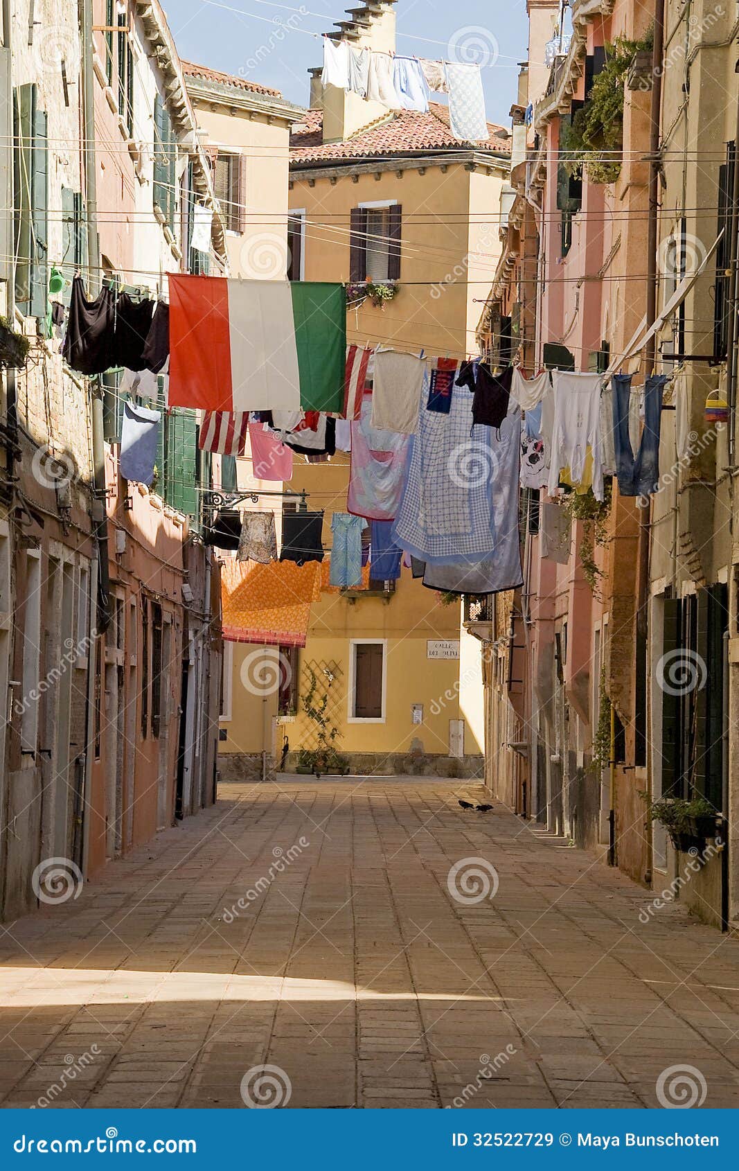Laundry Drying in the Streets Stock Image - Image of river, landmark ...