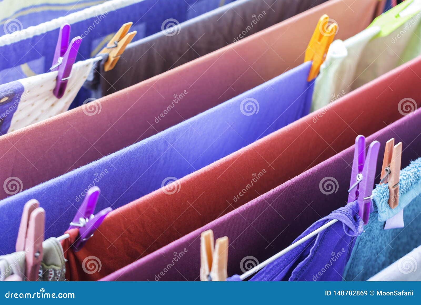 Laundry drying on wire stock image. Image of conceptual - 140702869