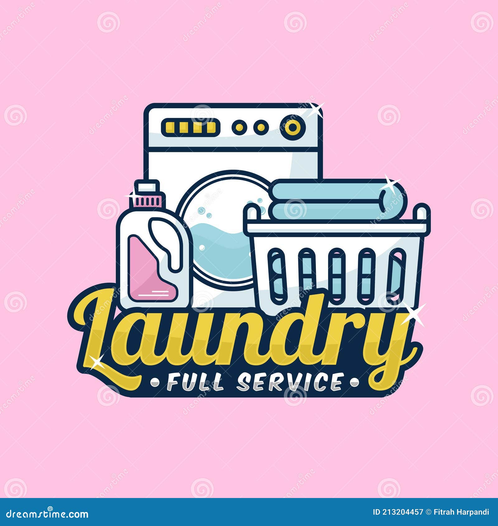Laundry Full Service Design Royalty-Free Cartoon | CartoonDealer.com ...