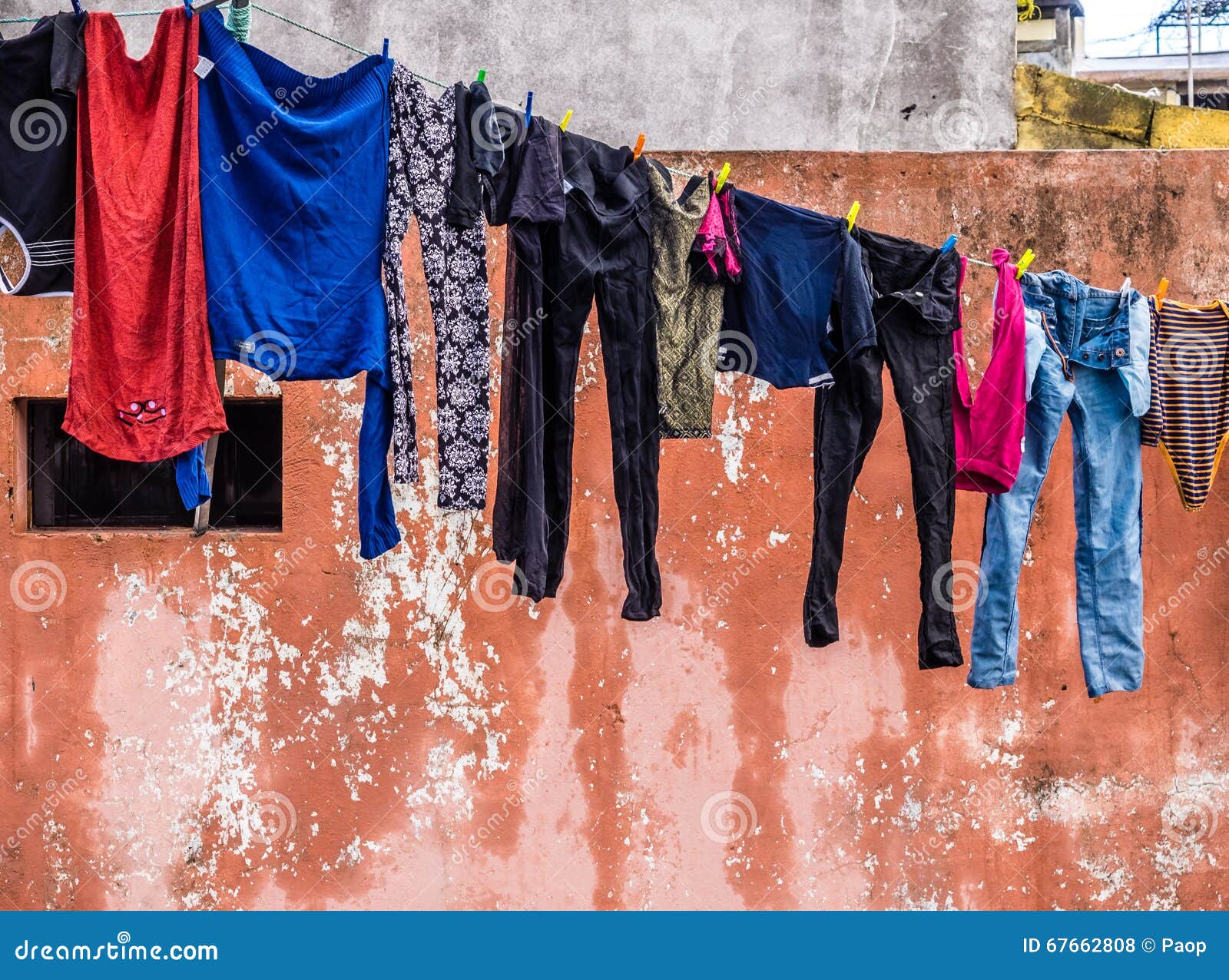 Laundry stock photo. Image of casual, native, naighbourhood - 67662808