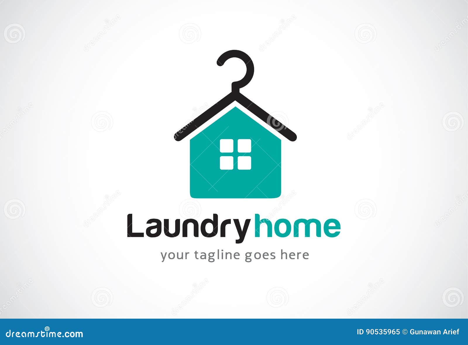Laundry Home Logo Template Design Vector, Emblem, Design Concept ...