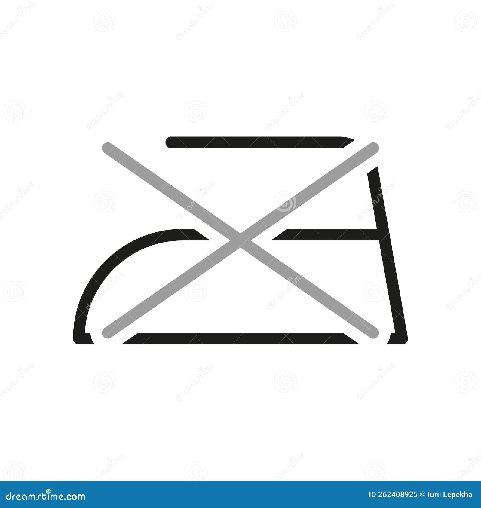 Laundry Icon. Care Clothes Instructions on Labels, Do Not Iron. Vector ...