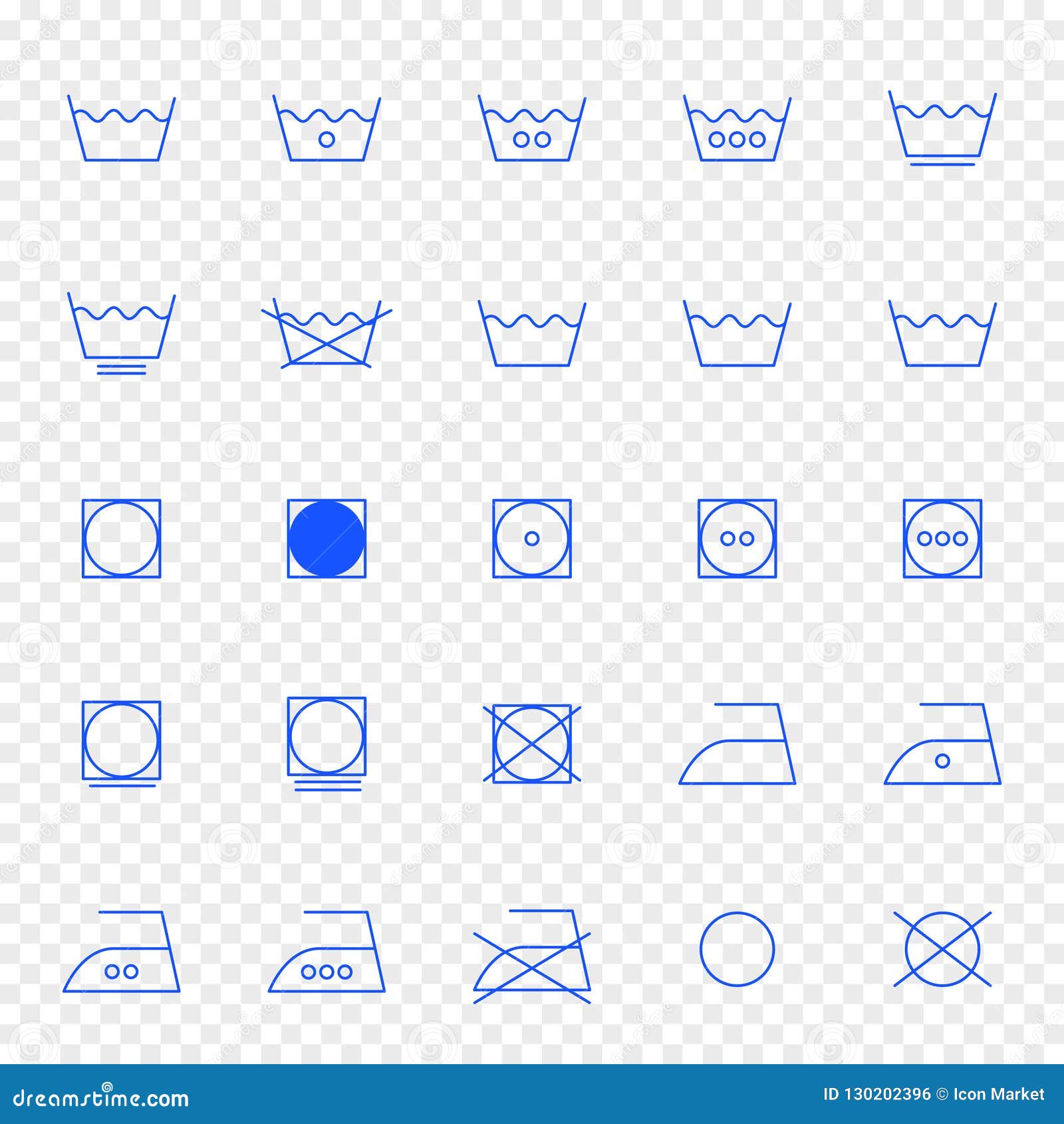 25 Laundry Icon Set. Vector Illustration Stock Vector - Illustration of ...