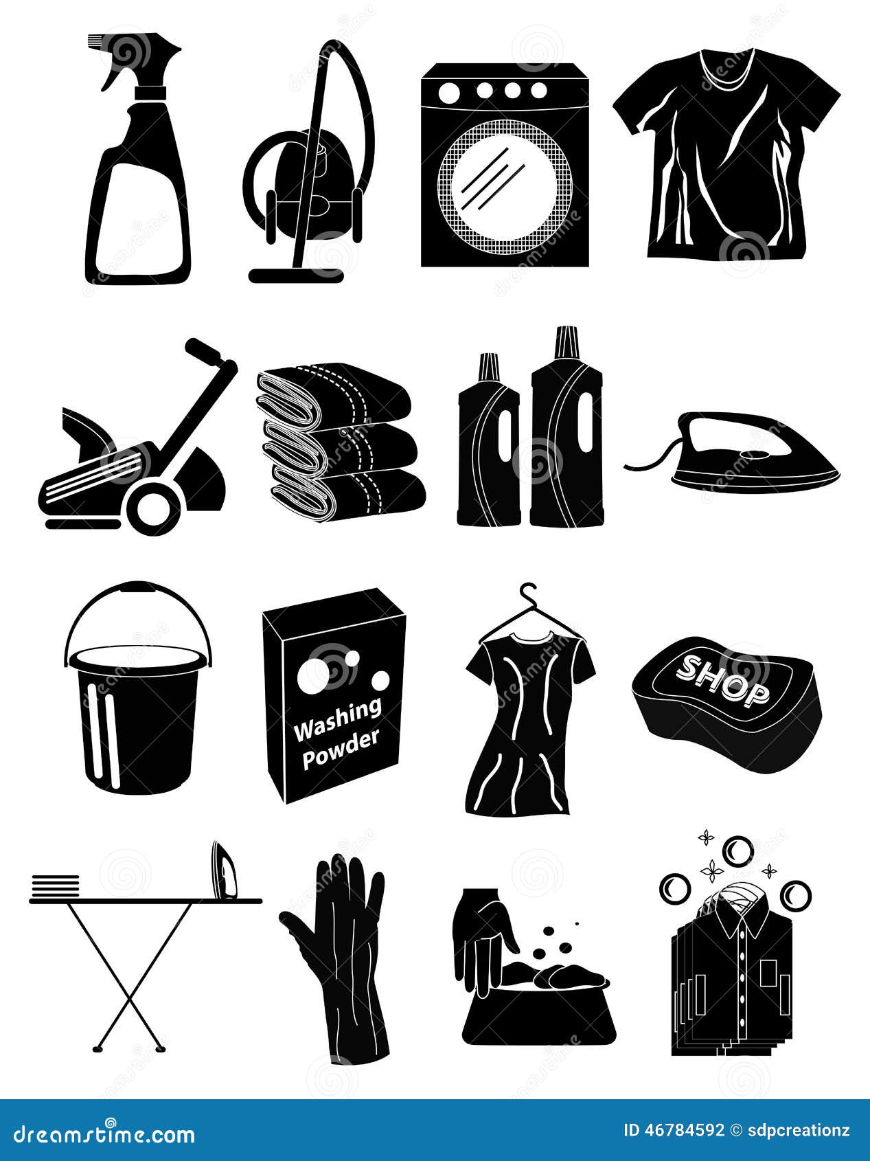 Laundry Icons Set. Washing Symbols Set. Outline Set Of Laundry Vector ...