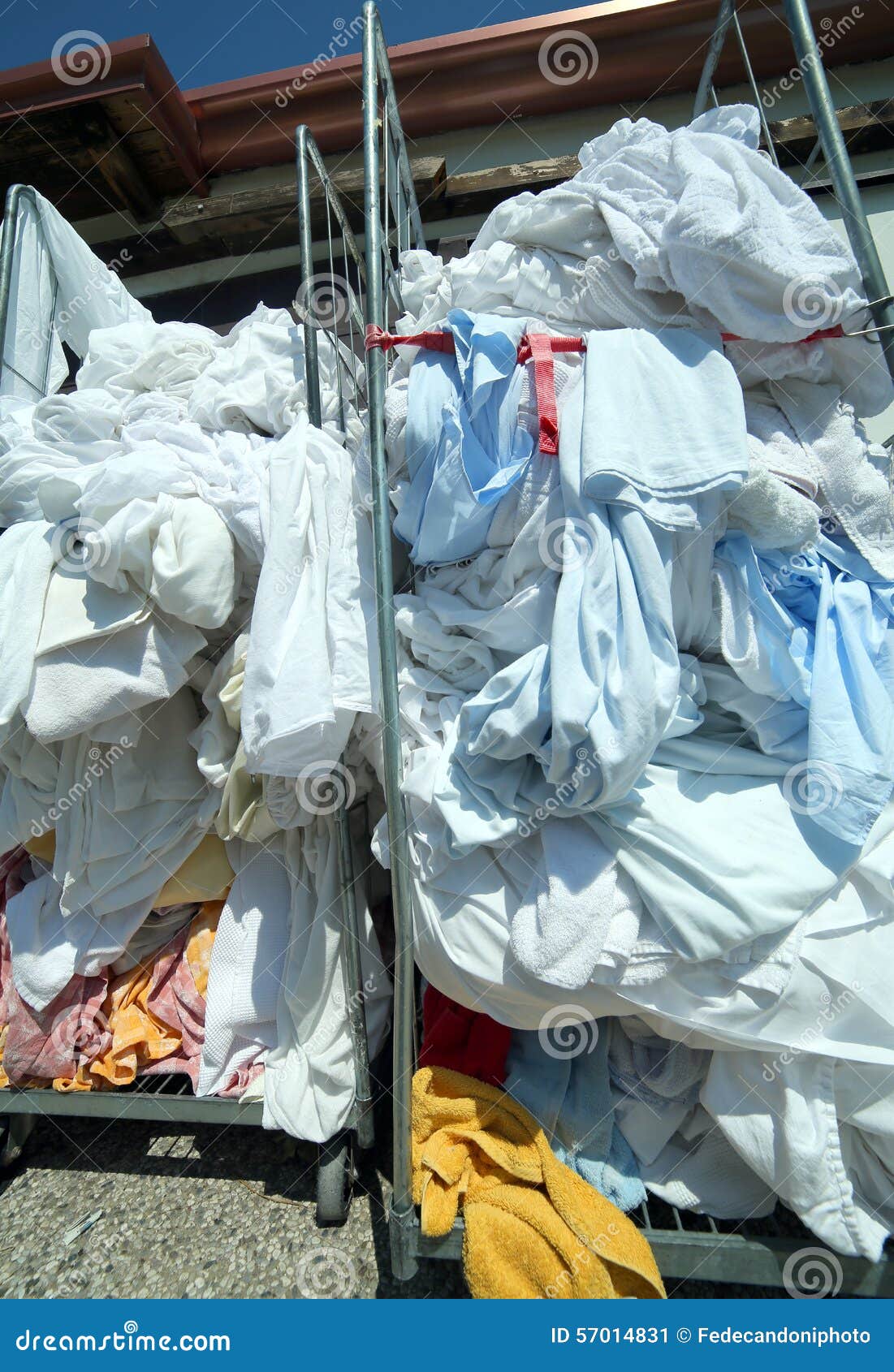 Laundry in the Industrial Laundry before Washing Stock Image - Image of ...