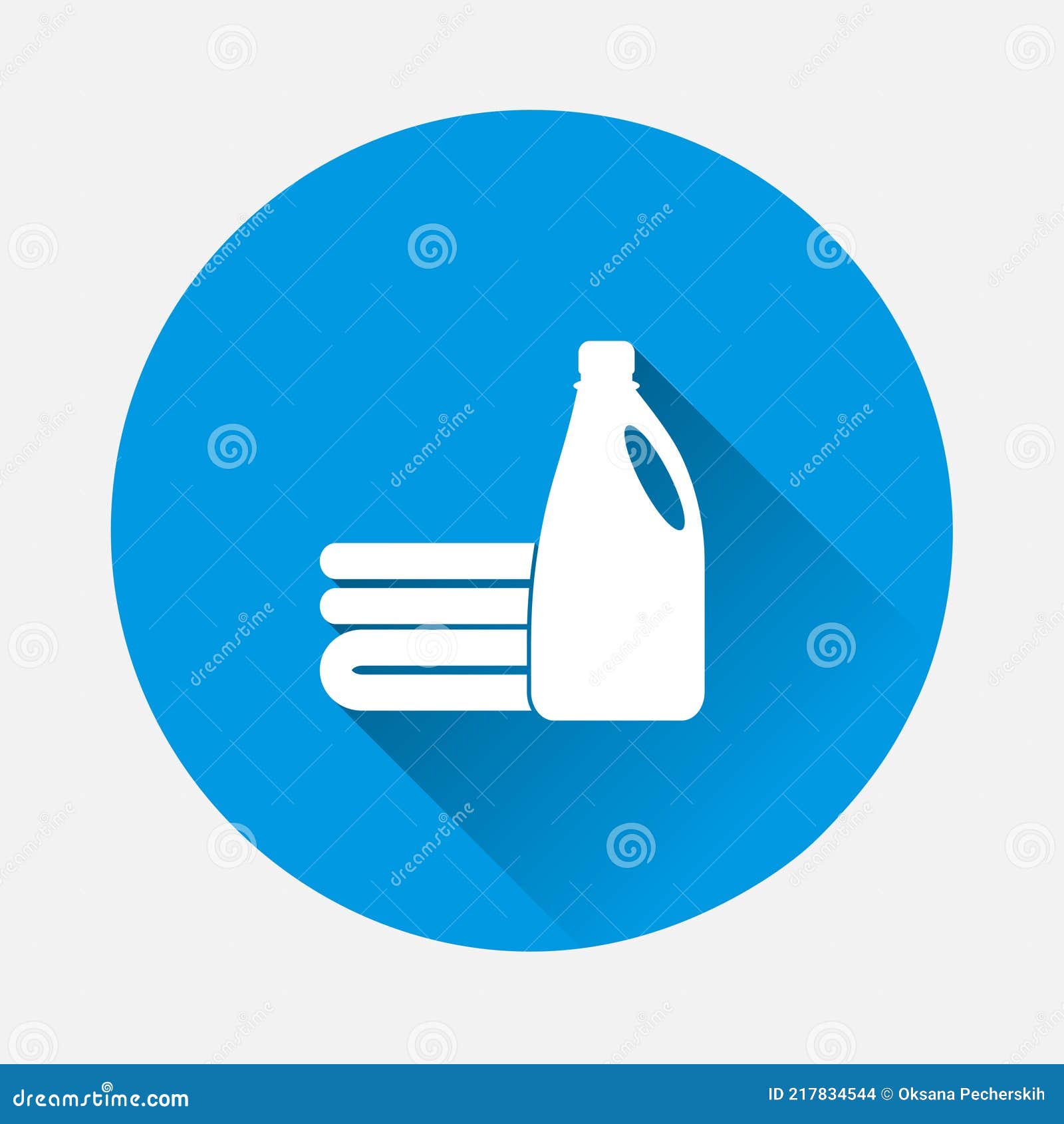 Laundry Liquid Vector Icon. Detergent and a Stack of Laundry Icon on ...