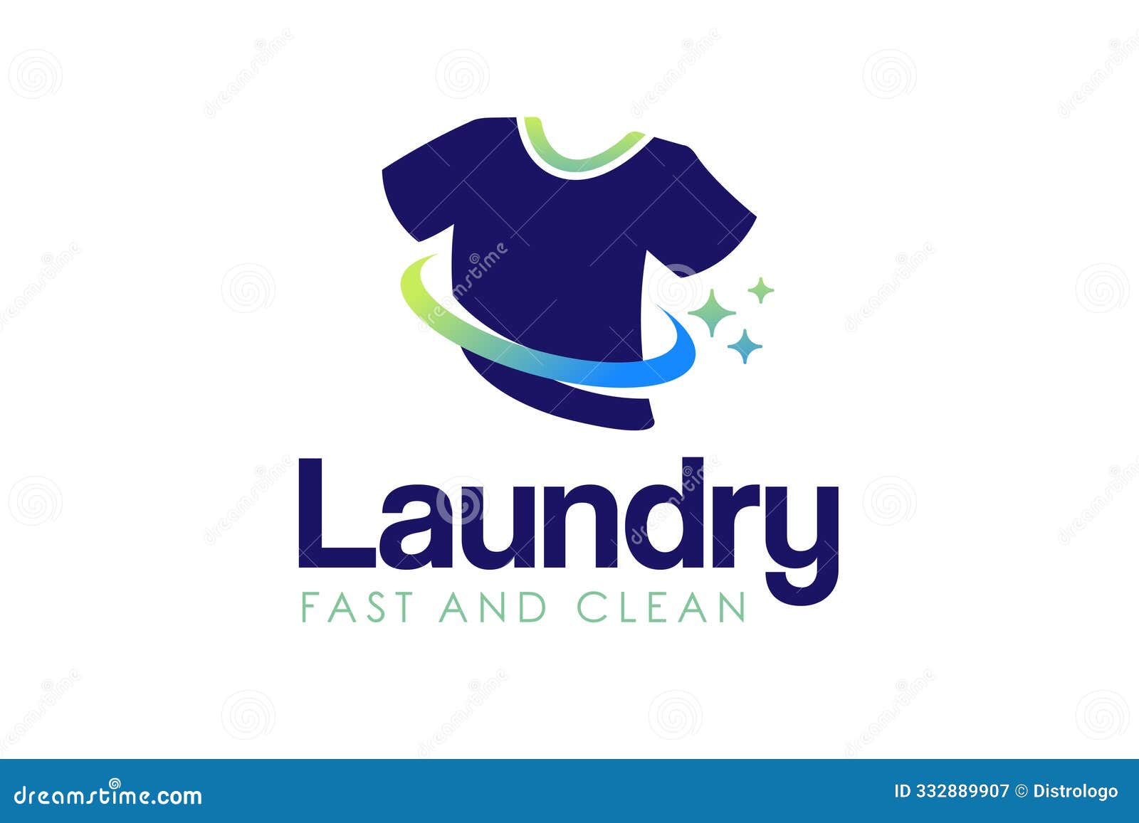 Laundry Logo Design Template. Fast and Clean Laundry Service Logo Stock ...