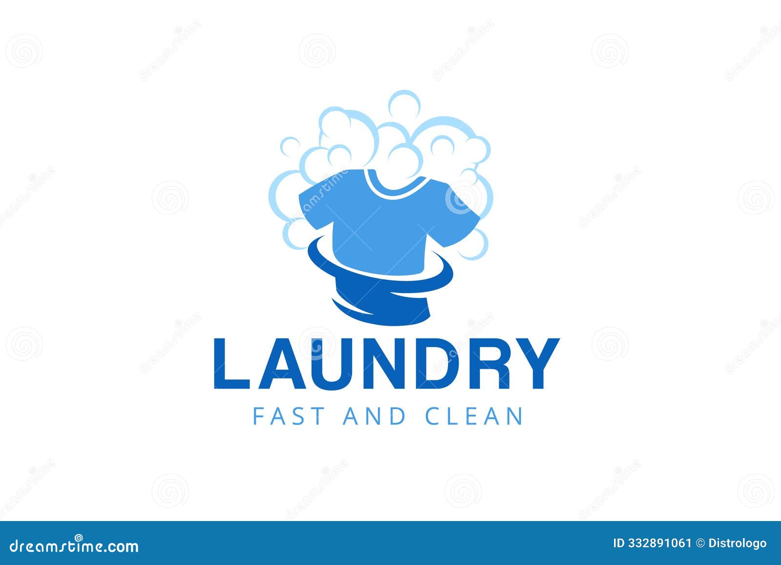 Laundry Logo Design Template. Fast and Clean Laundry Service Logo Stock ...