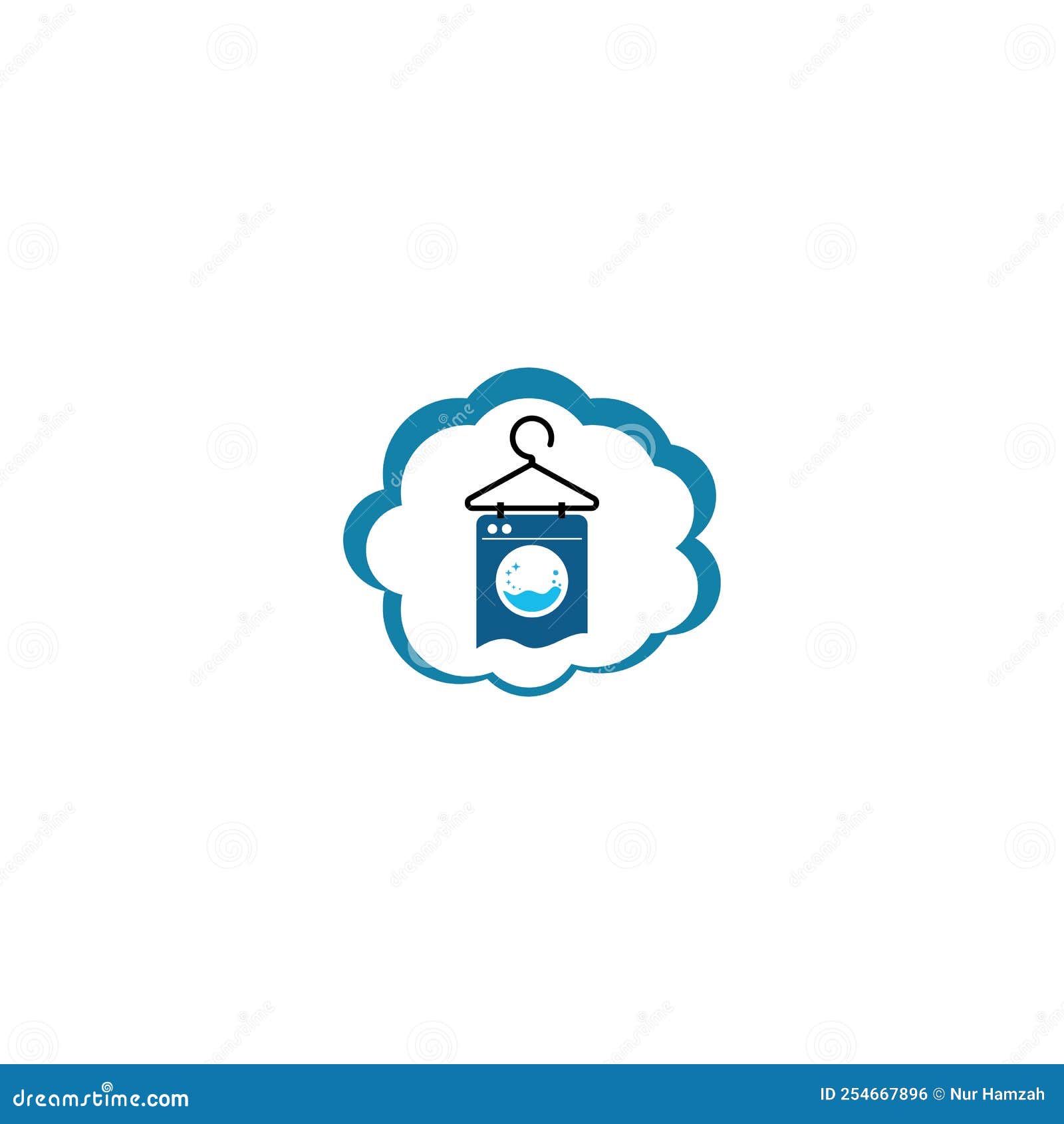 Laundry Logo Icon with Vector Illustration Template Stock Vector ...