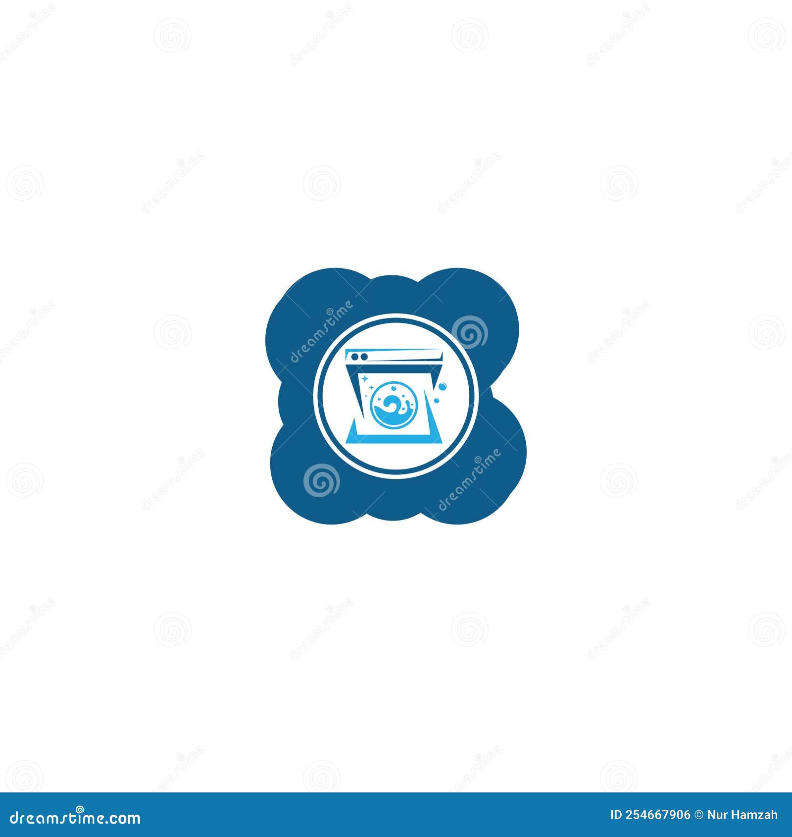 Laundry Logo Icon with Vector Illustration Template Stock Vector ...