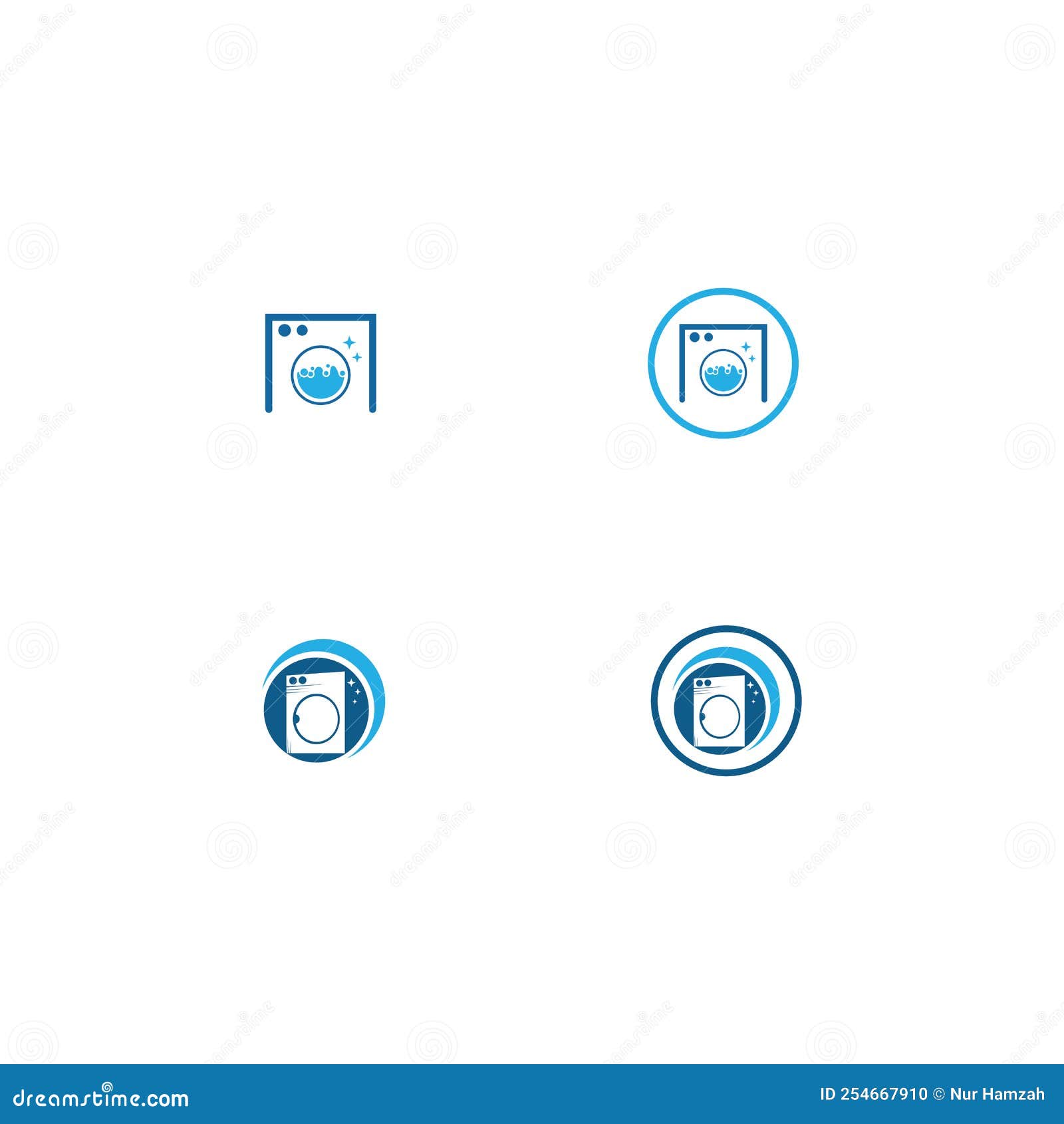 Laundry Logo Icon with Vector Illustration Template Stock Vector ...