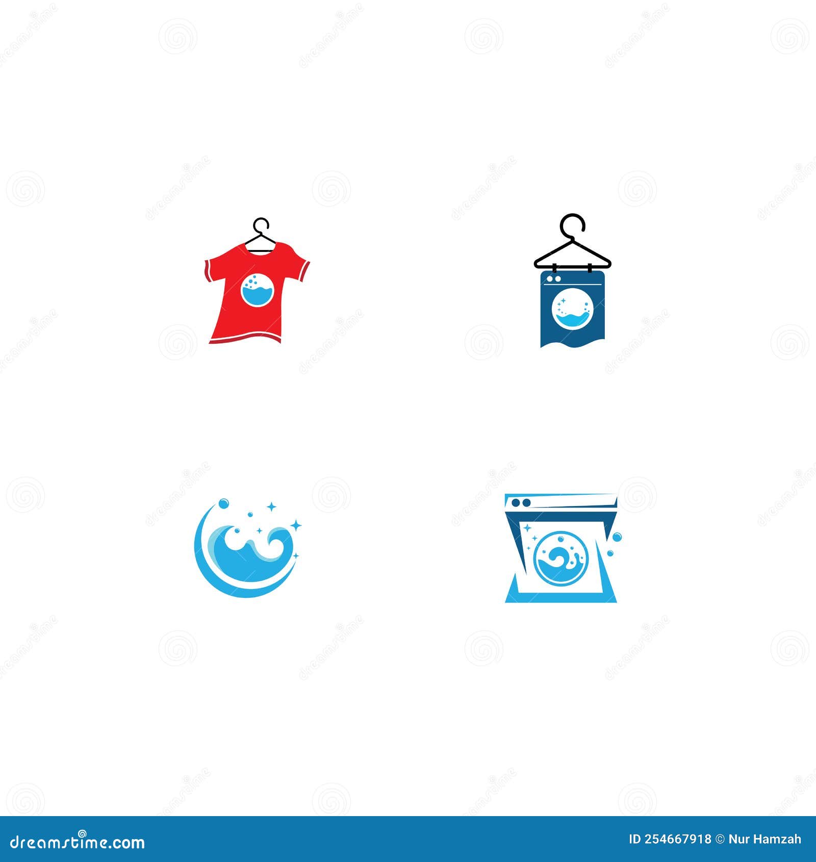 Laundry Logo Icon with Vector Illustration Template Stock Vector ...