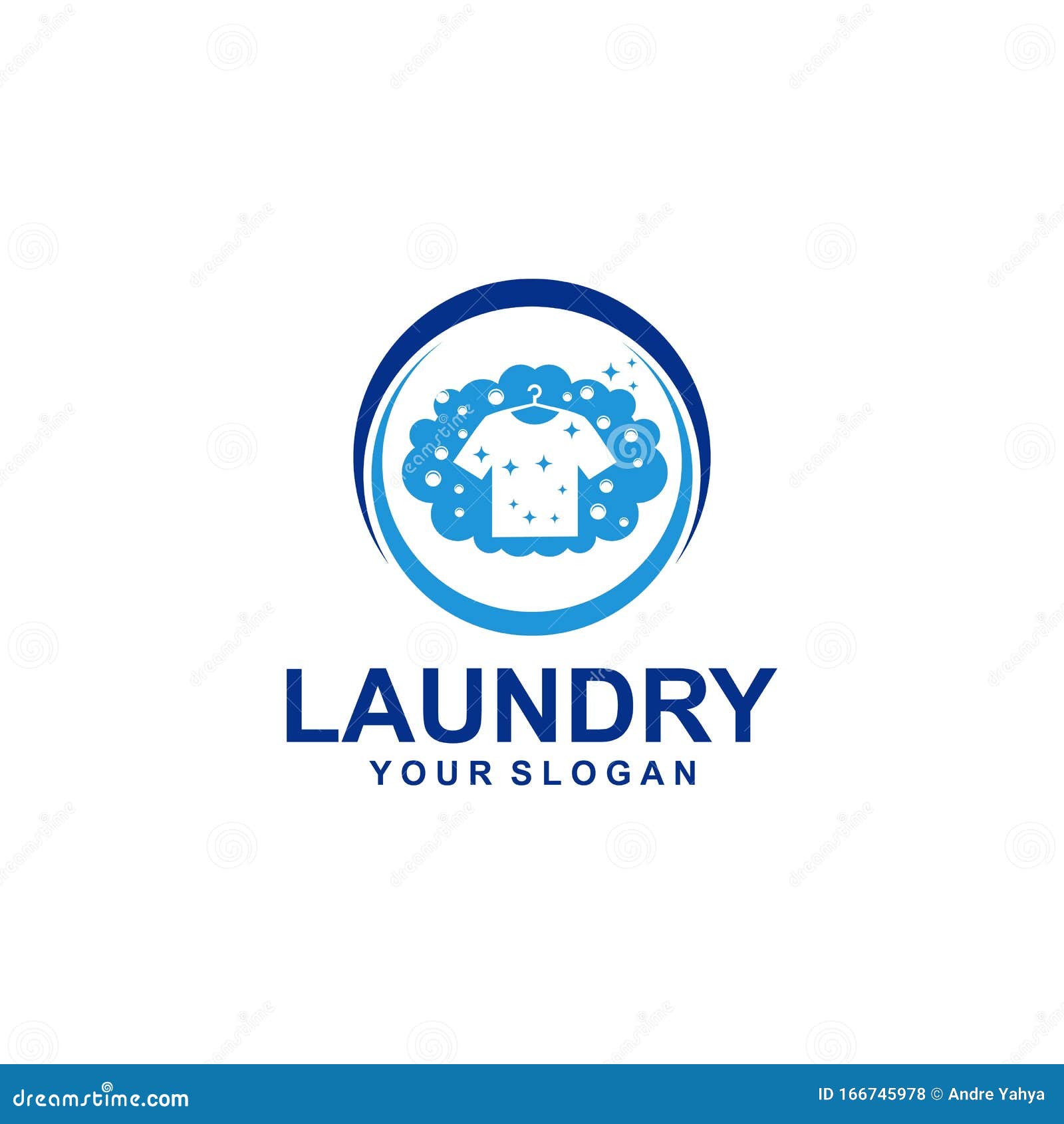 Laundry Logo Template Design Vector Stock Illustration - Illustration ...