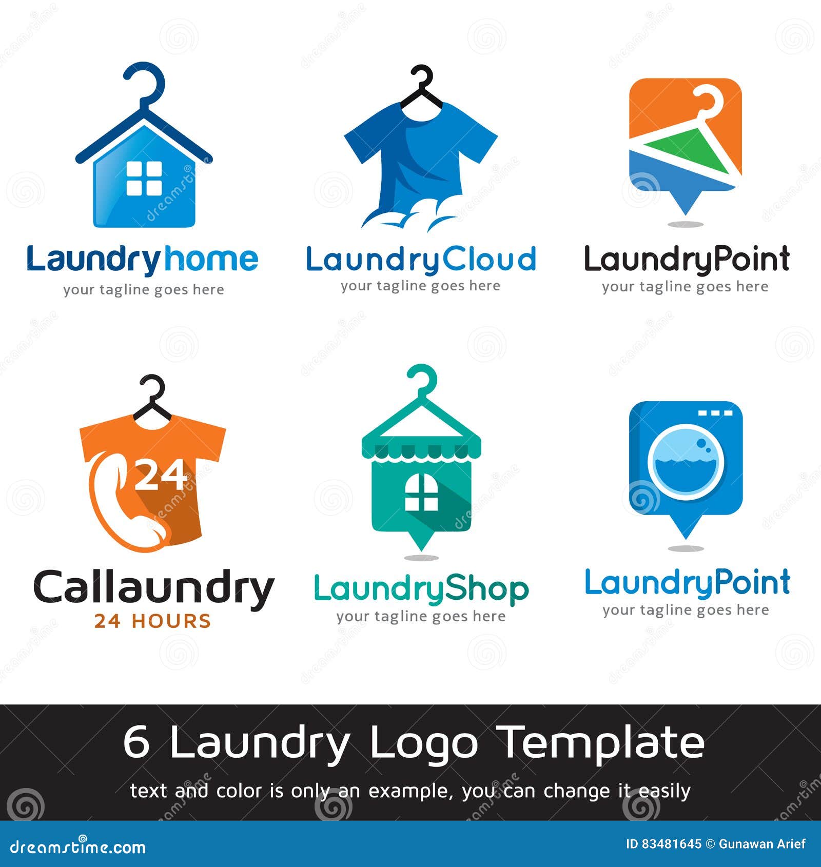 Laundry Logo Template Design Vector Stock Vector - Illustration of ...