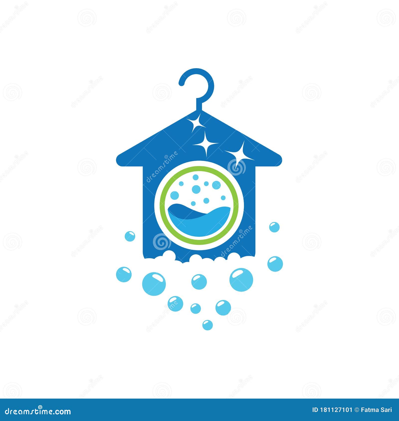 Laundry logo vector icon stock vector. Illustration of symbol - 181127101