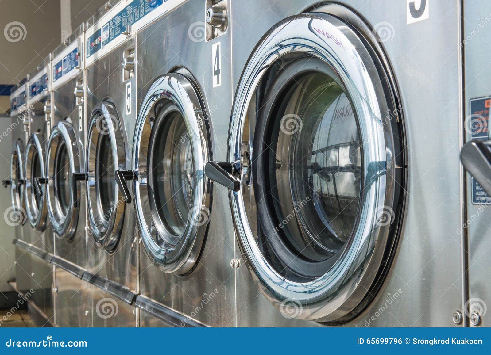 Laundry machine stock photo. Image of launderette, commercial - 65699796