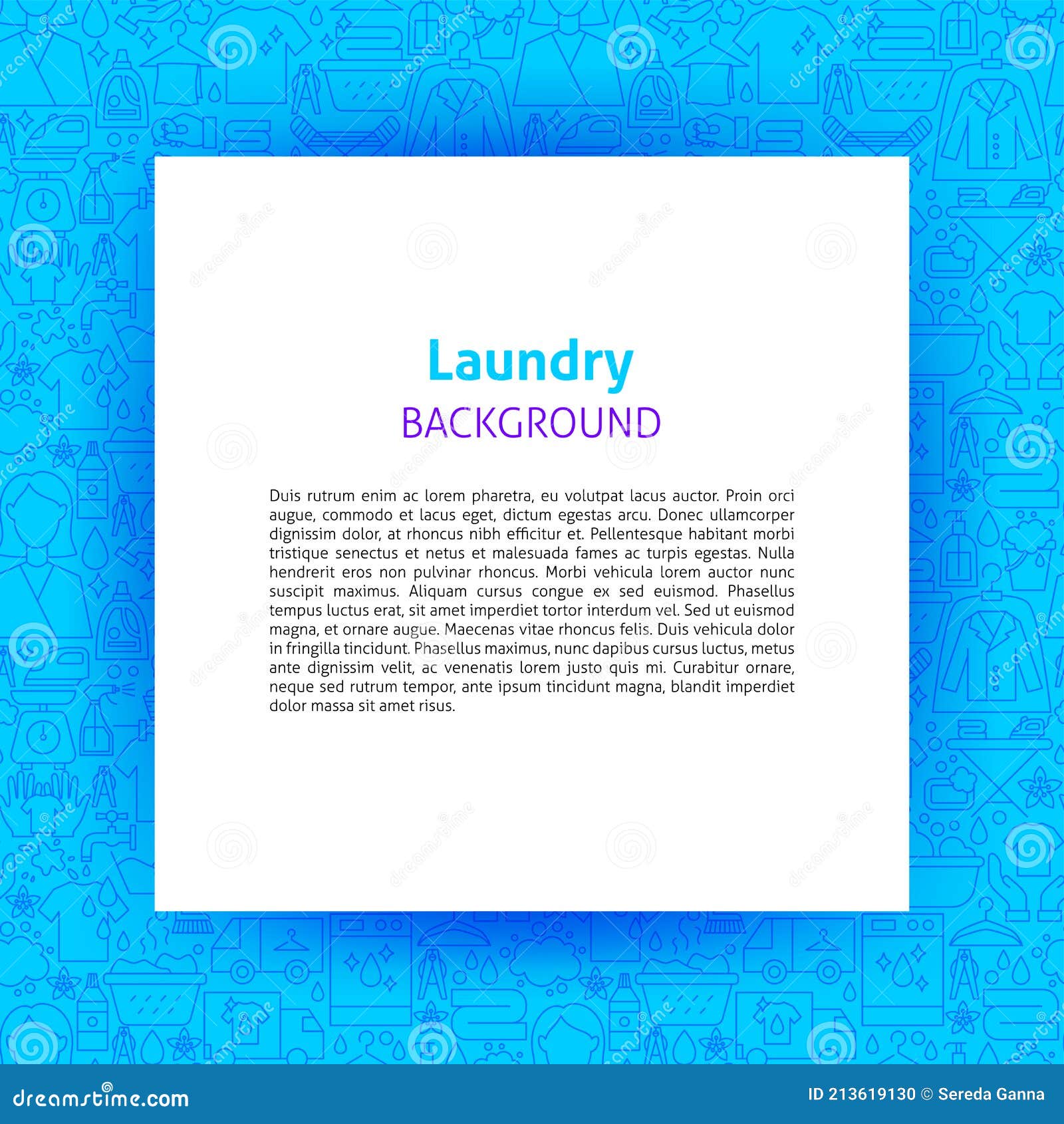 Laundry Paper Template stock vector. Illustration of household - 213619130