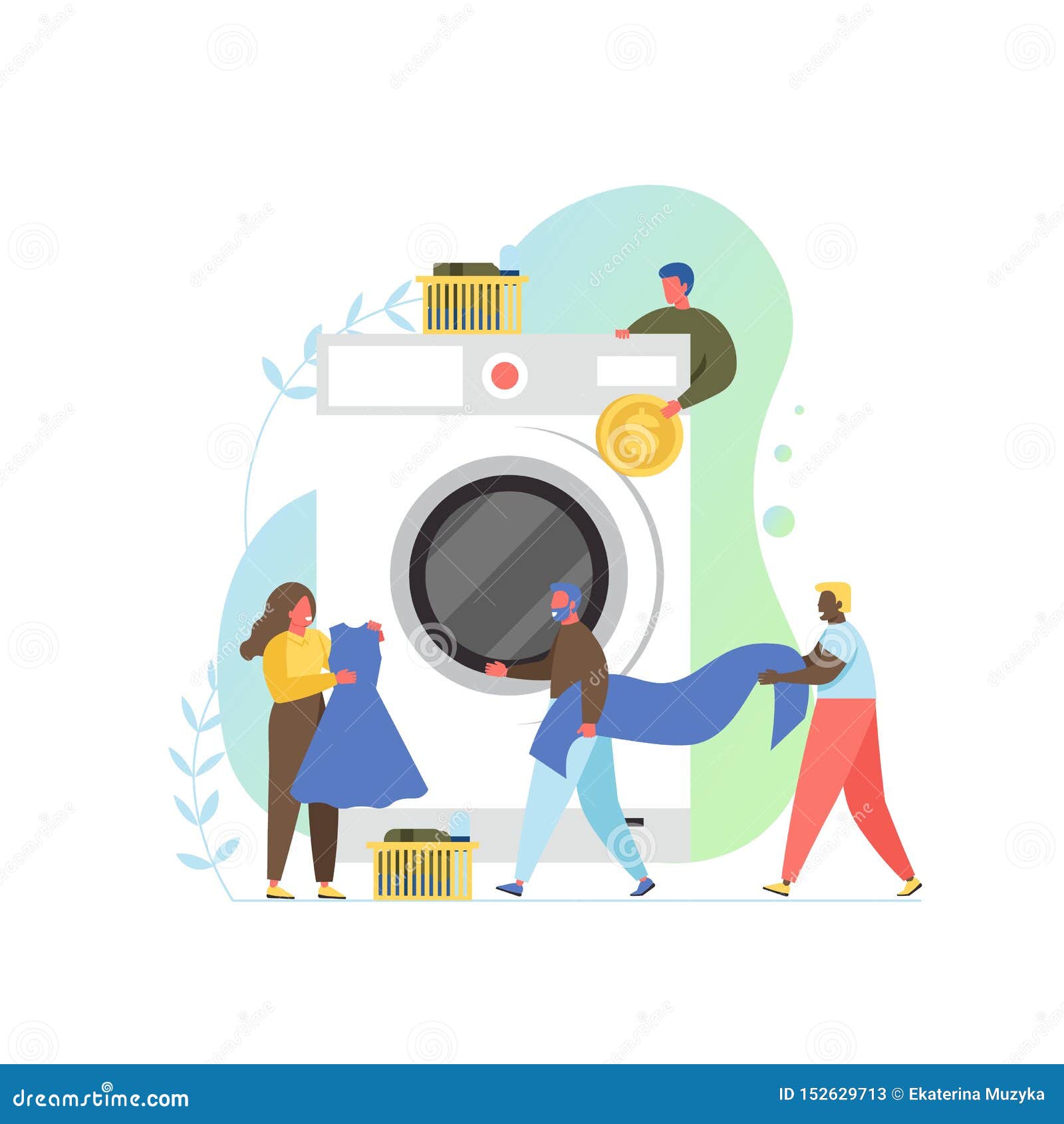 Laundry Service, Vector Flat Style Design Illustration Stock Vector ... Laundry Service, Vector Flat Style Design Illustration Stock Vector ...