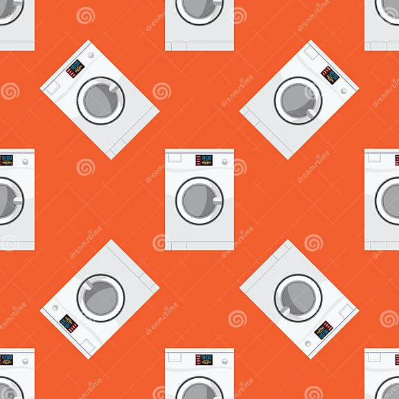 Laundry Room or Washer Machine Seamless Pattern. Flat and Solid Color ...