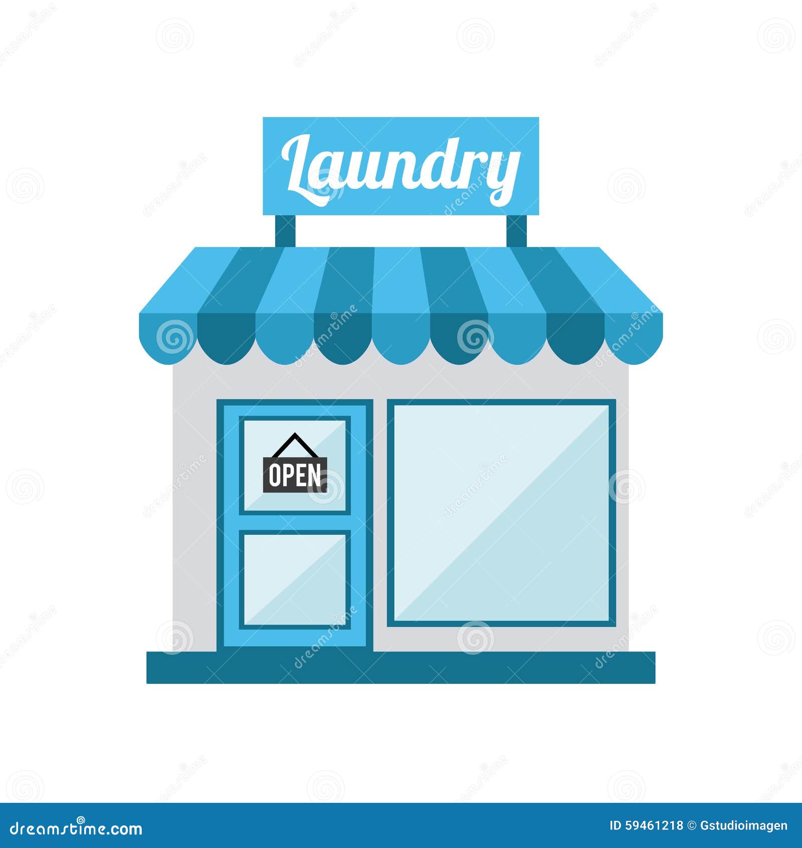 Laundry service stock vector. Illustration of sign, store - 59461218