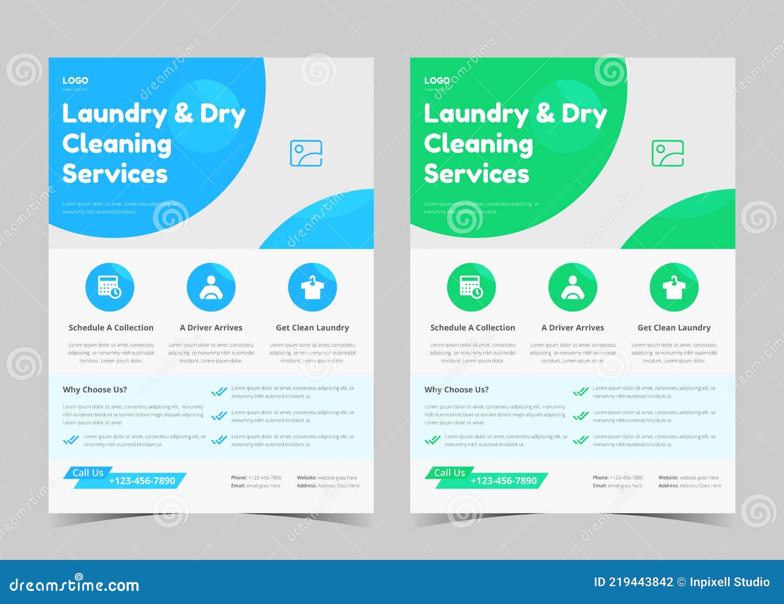 Laundry Service Flyer Template. Creative Laundry Service Poster Stock ...