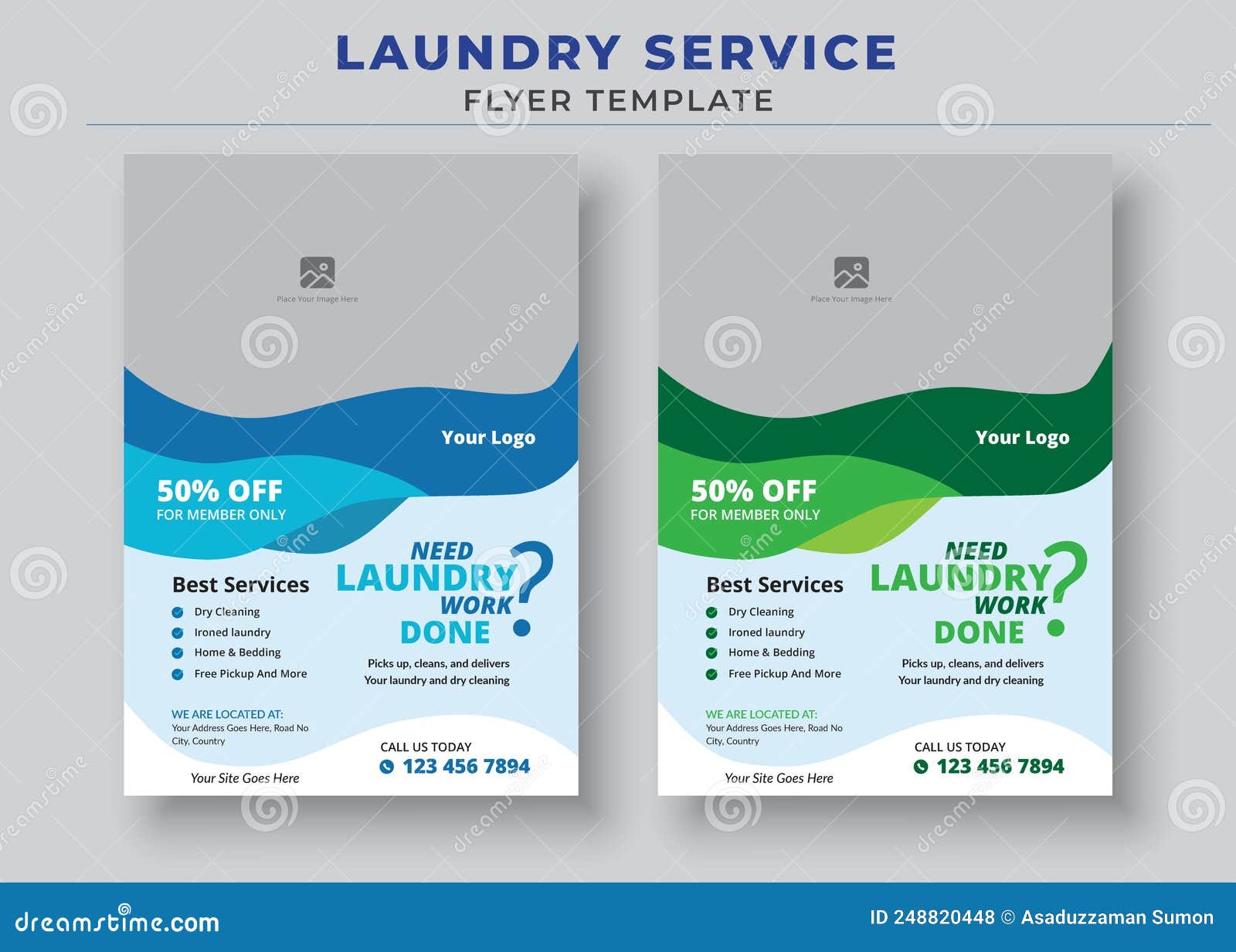 Laundry Service Flyer Template, Dry Cleaner Flyer, Poster Brochure ...