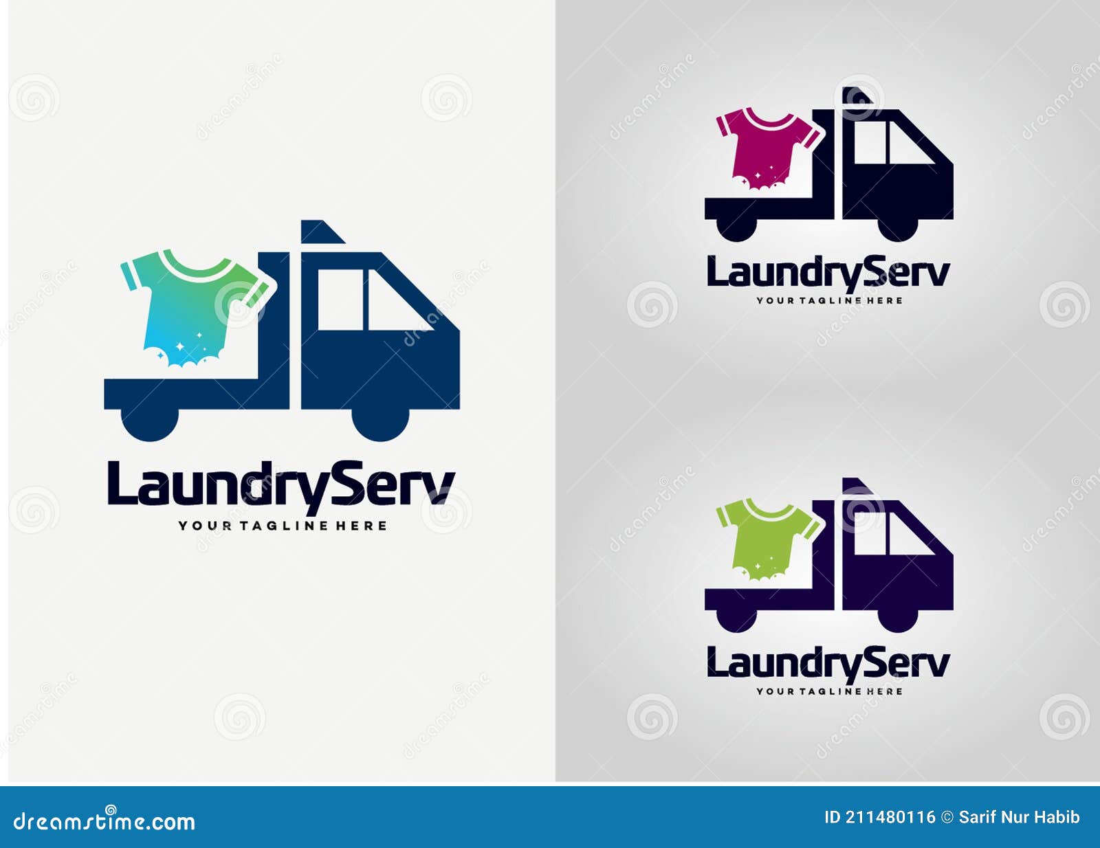 Laundry Service Logo Design Template Stock Vector - Illustration of ...