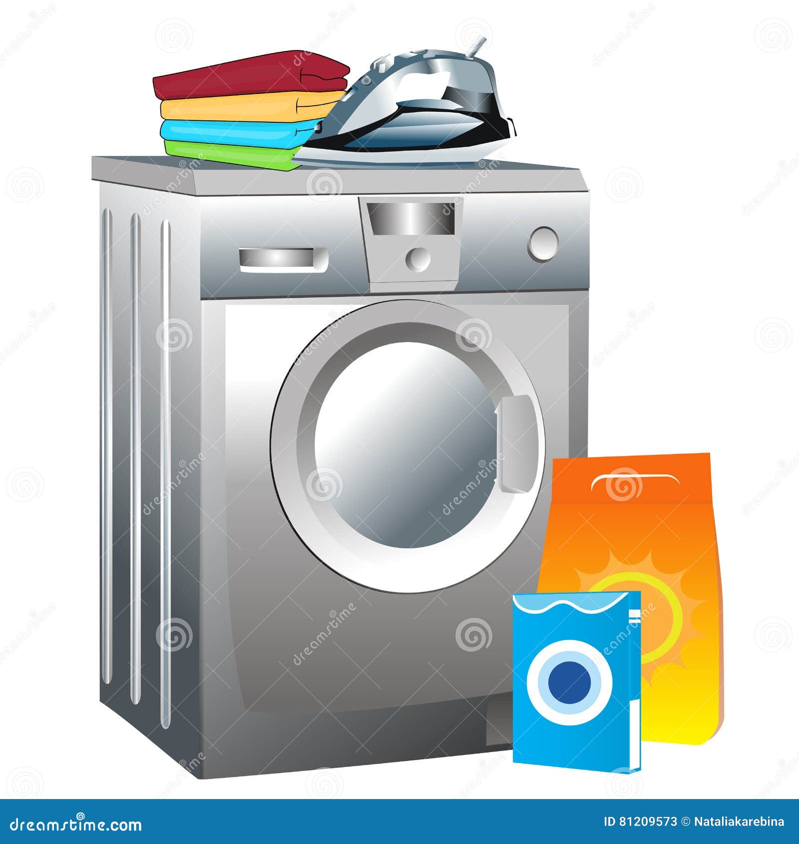 Laundry service. Vector stock vector. Illustration of machine - 81209573
