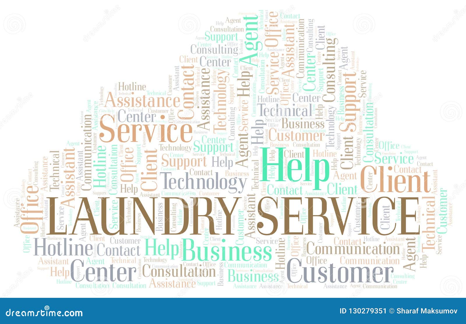 Laundry Service Word Cloud. Stock Illustration - Illustration of ...