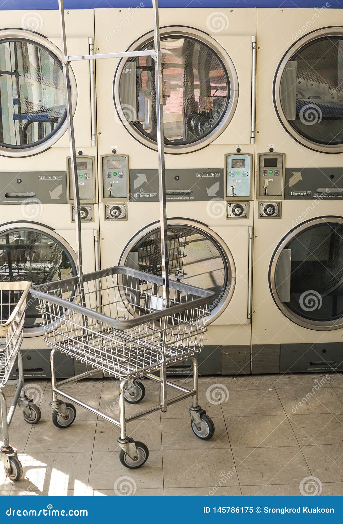 Laundry shop stock image. Image of commercial, domestic - 145786175