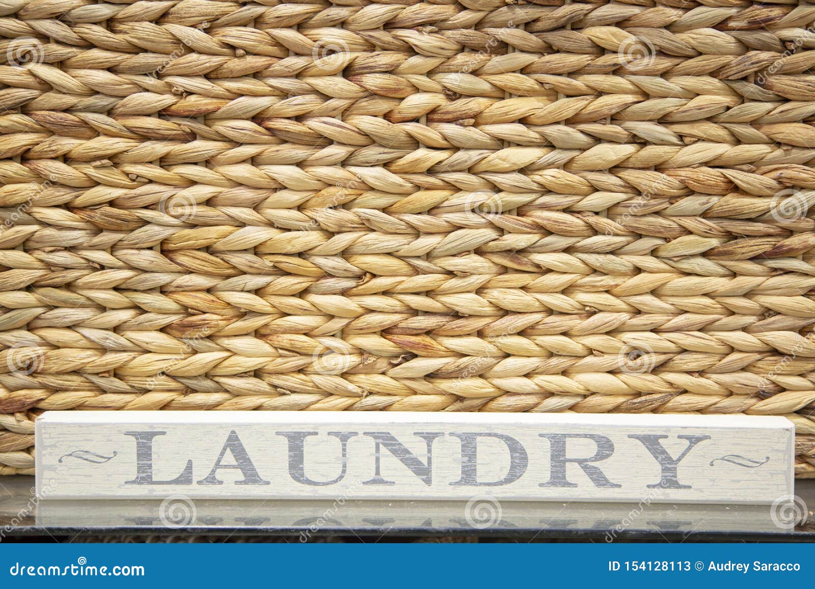 Laundry Sign in Front of Textile Texture of Stock Image - Image of home ...
