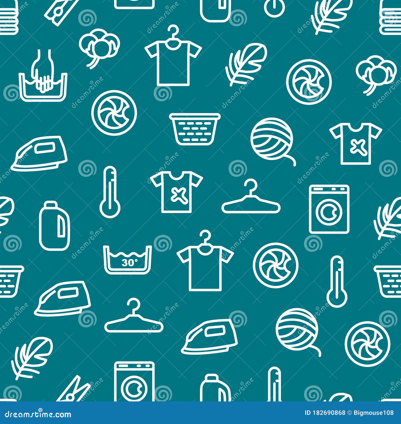 Laundry Concept Icons Pattern Stock Illustrations – 182 Laundry Concept ...