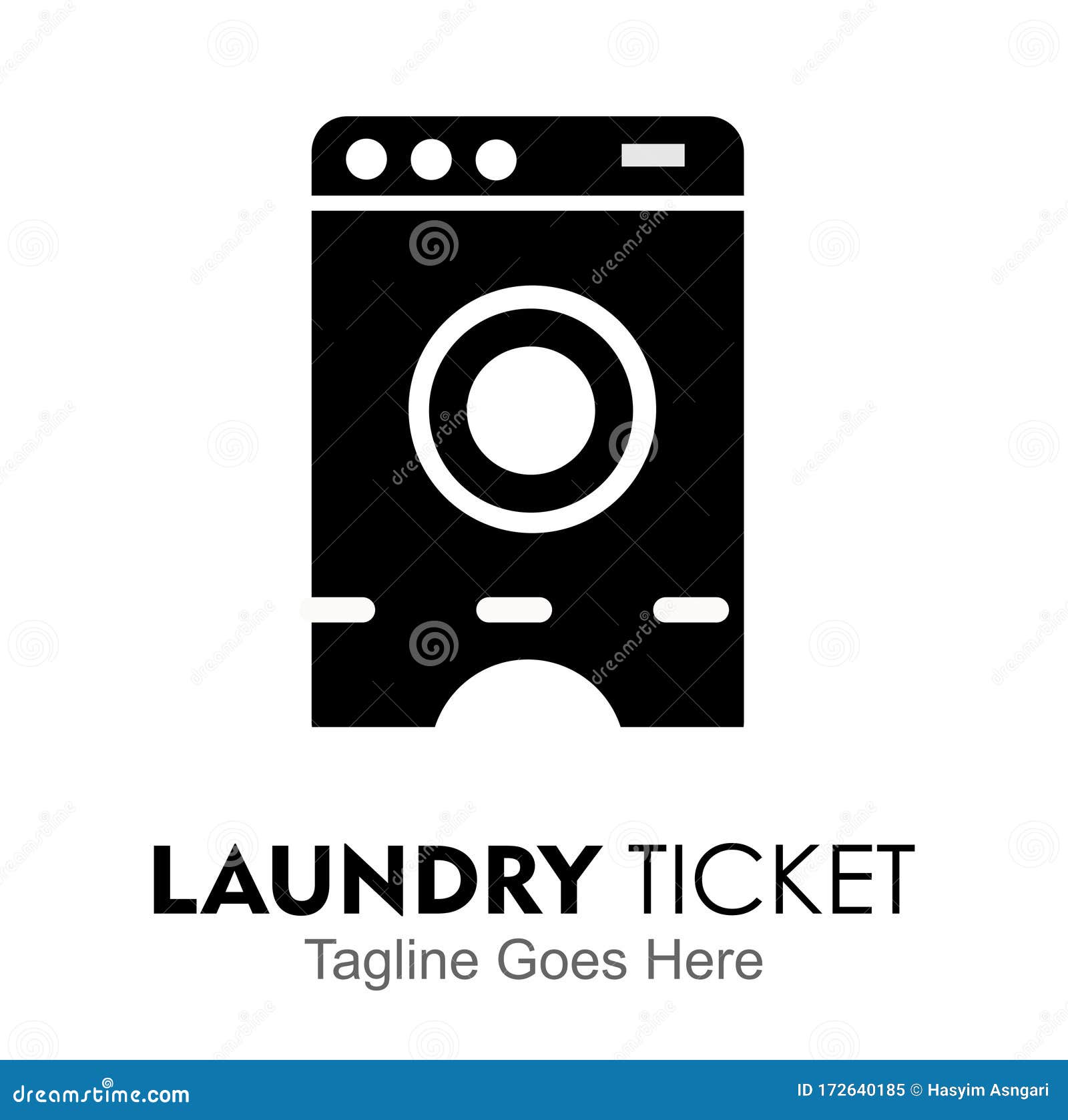 Laundry ticket icon vector stock vector. Illustration of logo - 172640185