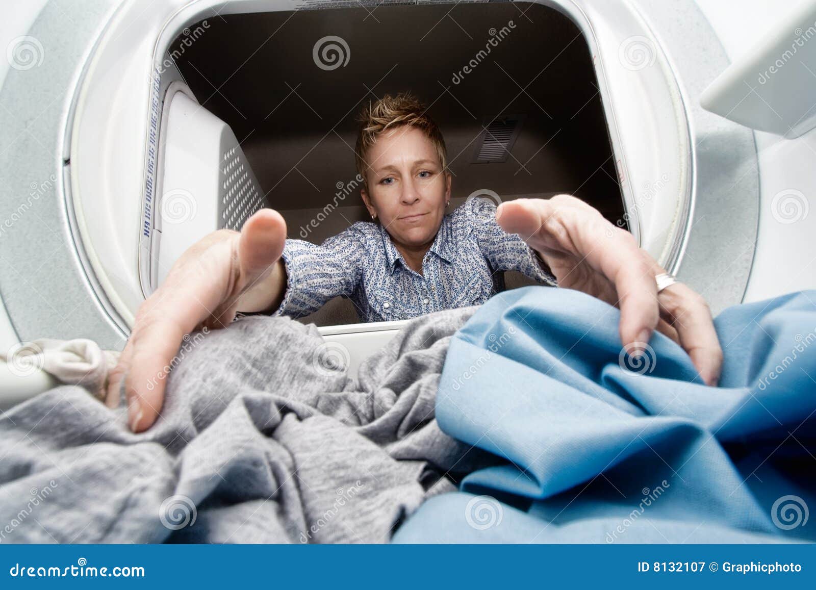 Laundry time stock image. Image of dryer, inside, housewife - 8132107