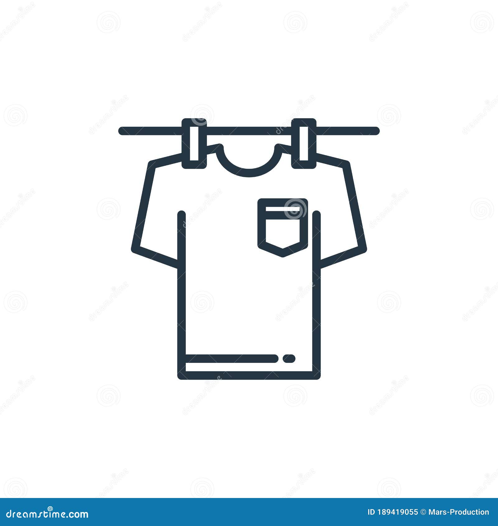 Laundry Vector Icon Isolated on White Background. Outline, Thin Line ...