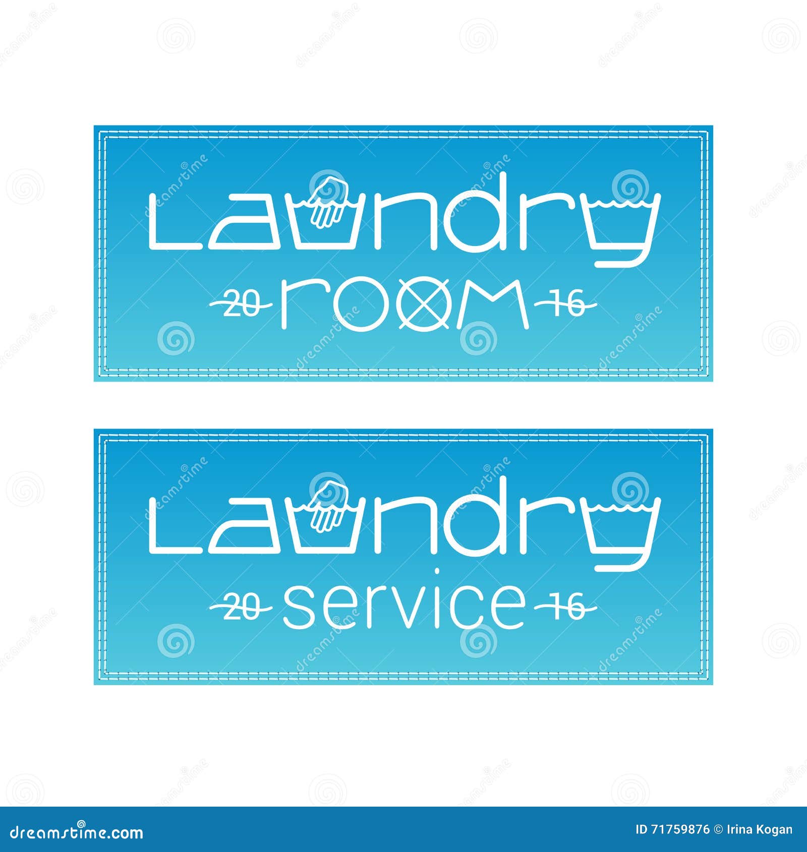 Laundry Vector Label, Template Logo Stock Vector - Illustration of line ...