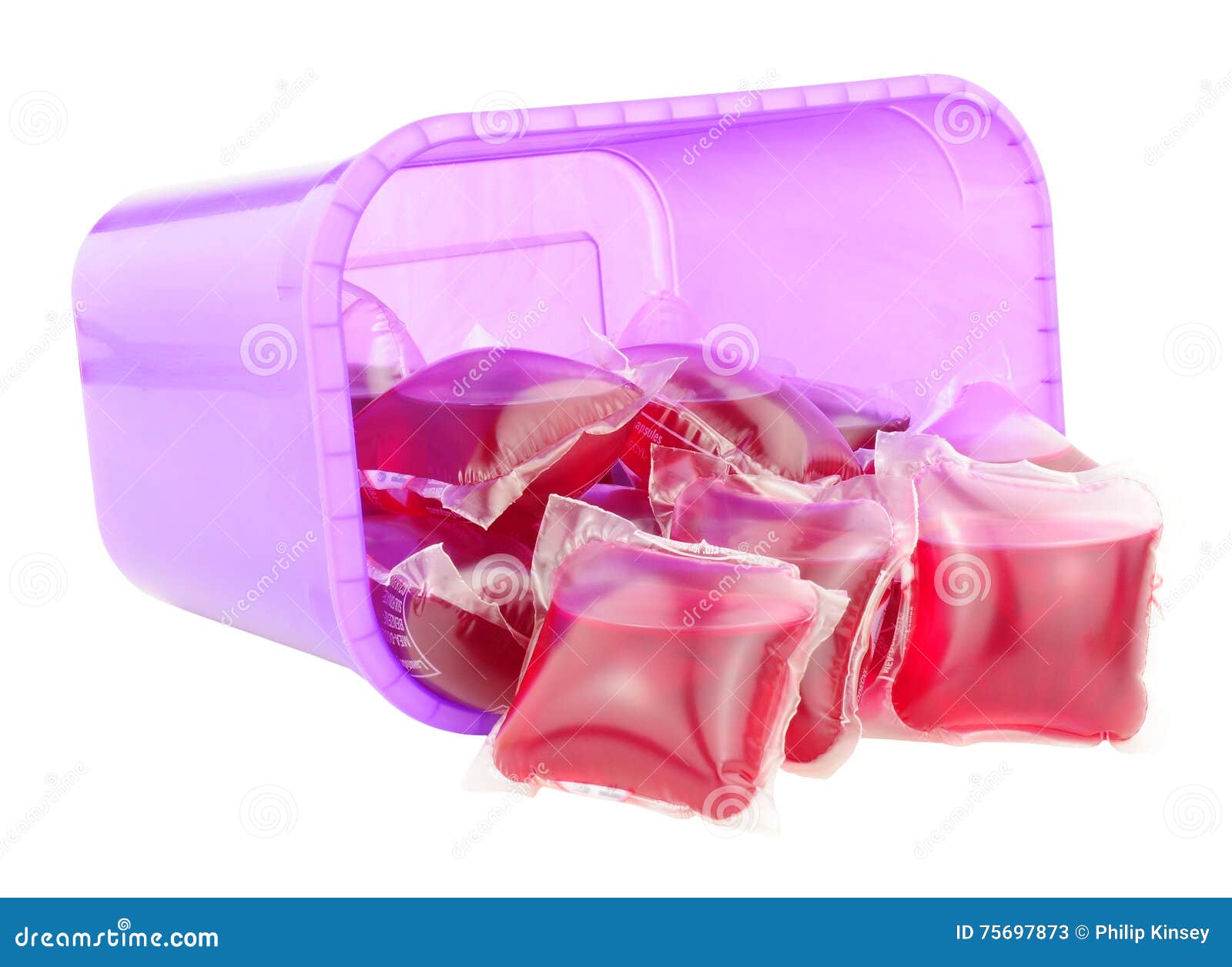 Laundry Washing Detergent Capsules Stock Image - Image of filled ...