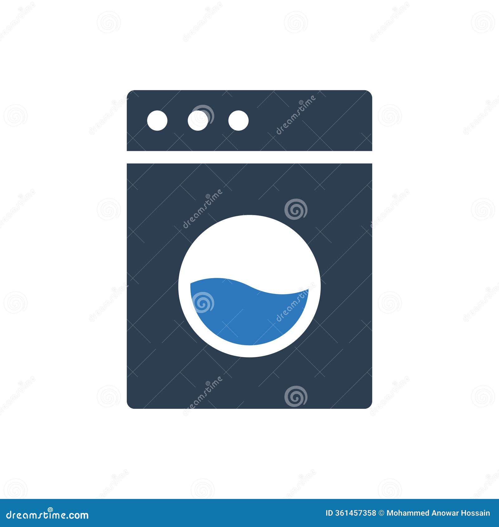 Washing Machine Icon - Laundry Machine Icon Stock Illustration ...