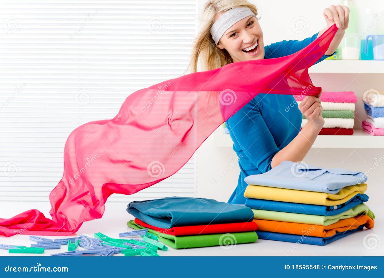 Folded Laundry Clothes