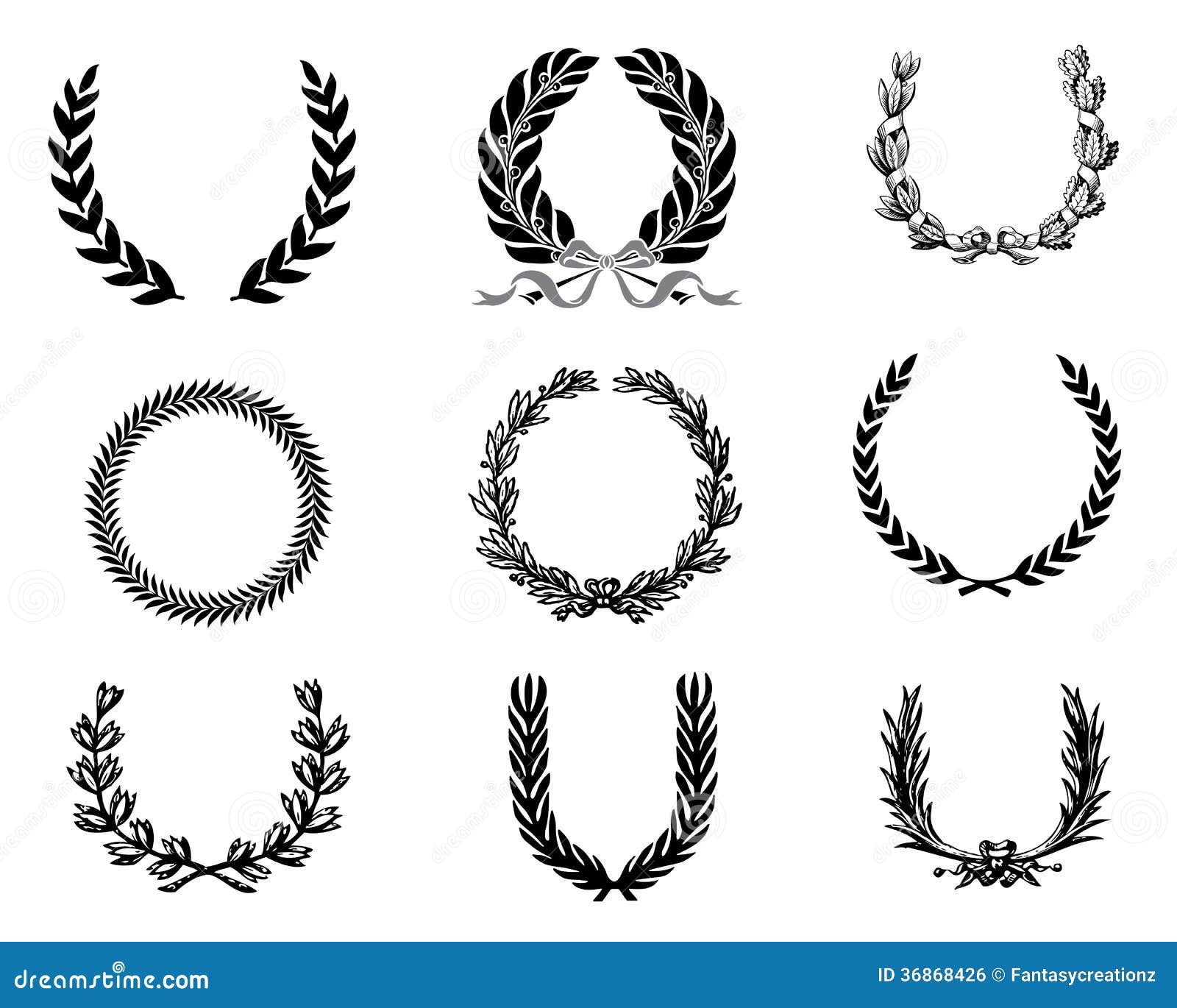 Laurals stock vector. Illustration of garland, emblem - 36868426