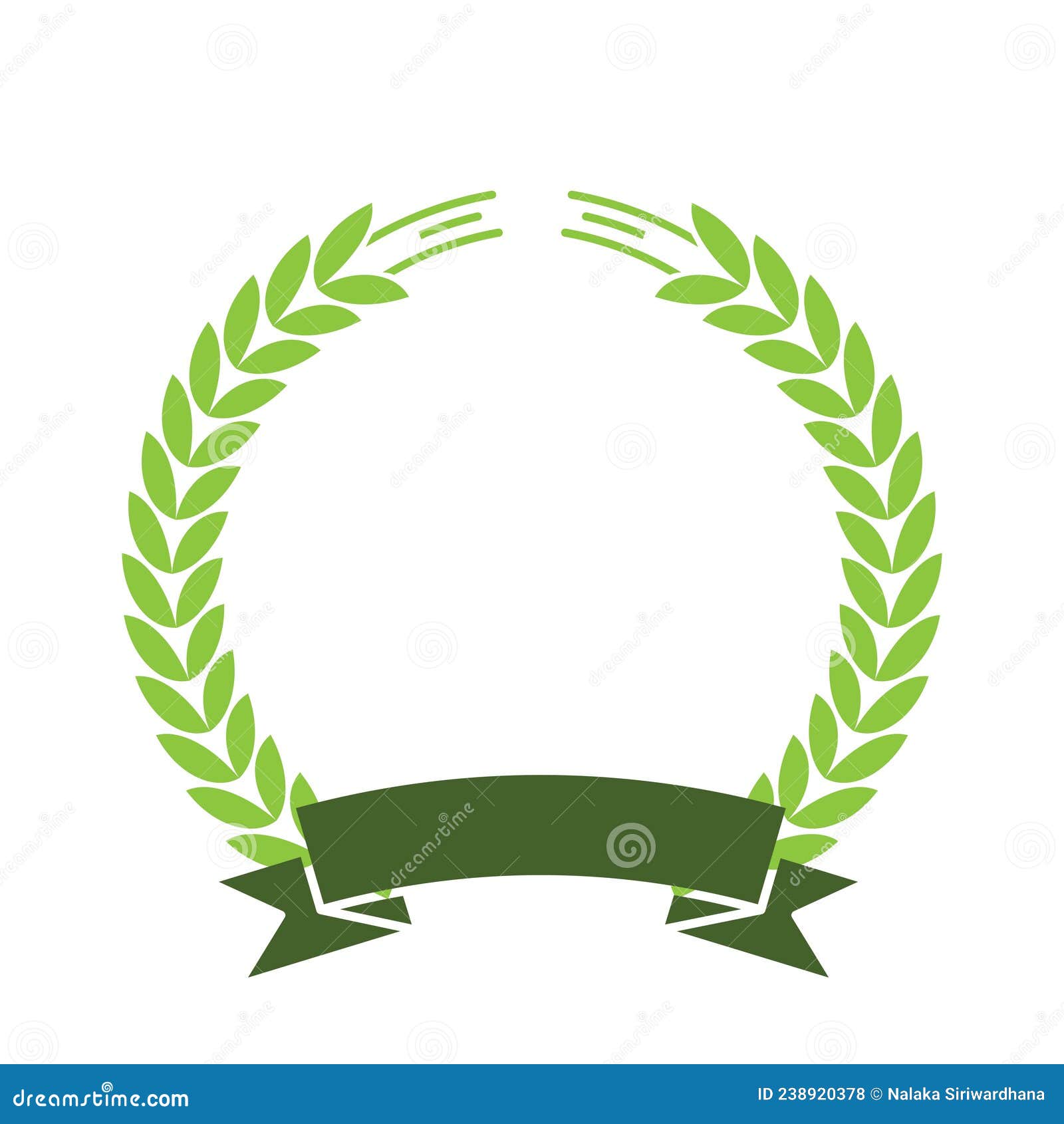 Laurel wreath with flag stock vector. Illustration of leader - 238920378