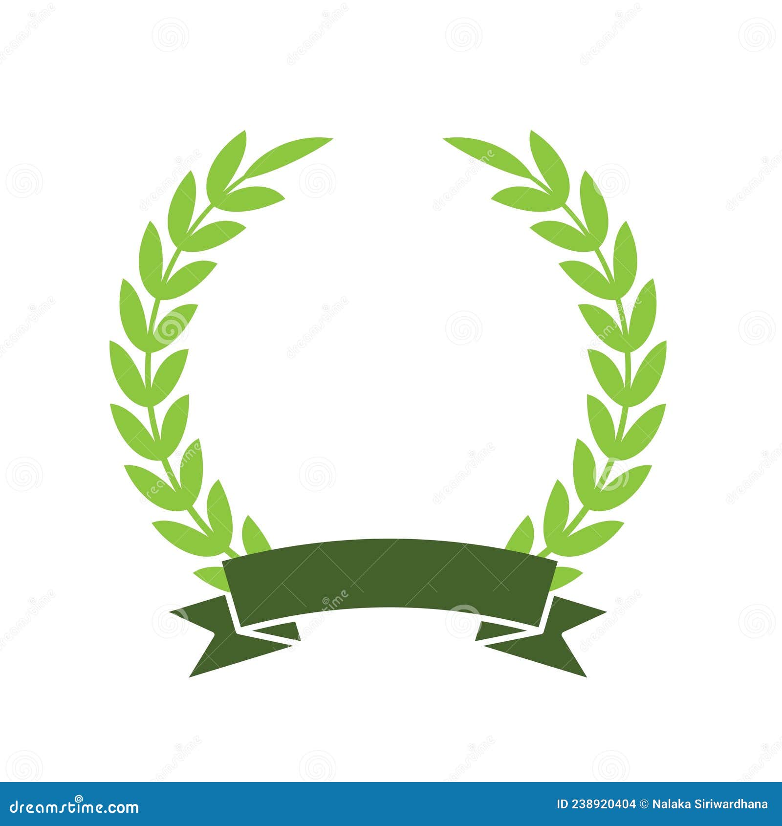 Laurel wreath with flag stock vector. Illustration of sign - 238920404