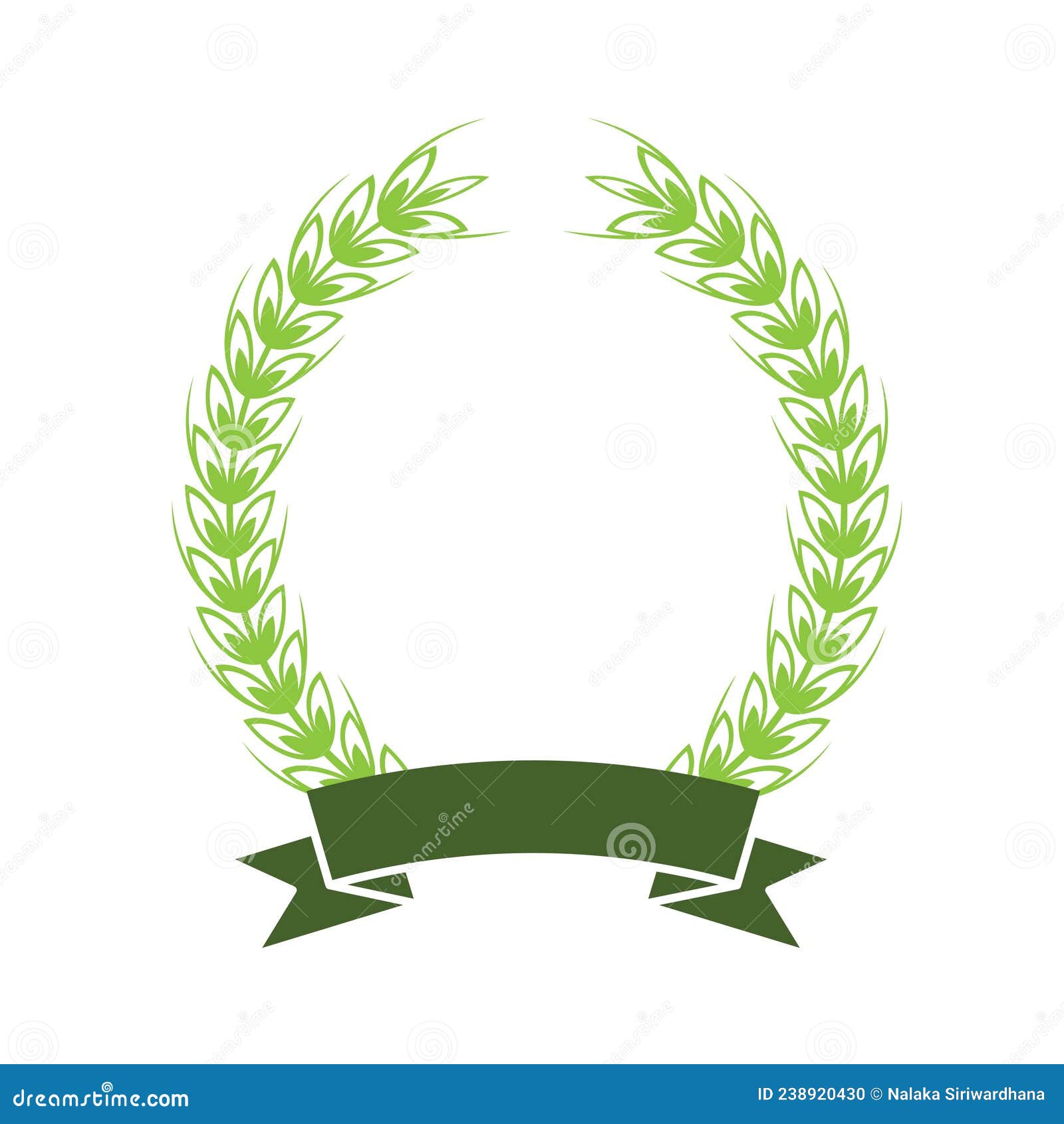 Laurel wreath with flag stock vector. Illustration of champion - 238920430